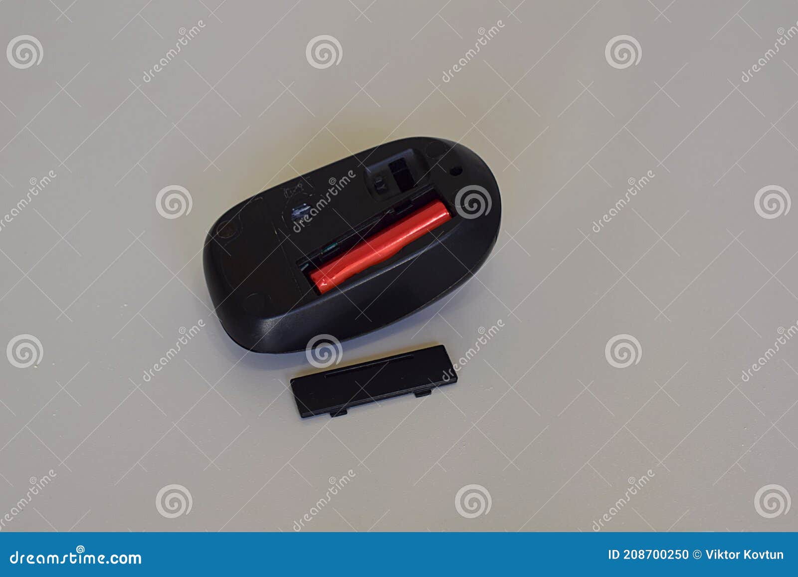 Wireless Computer Mouse and Battery Stock Photo - Image of equipment ...