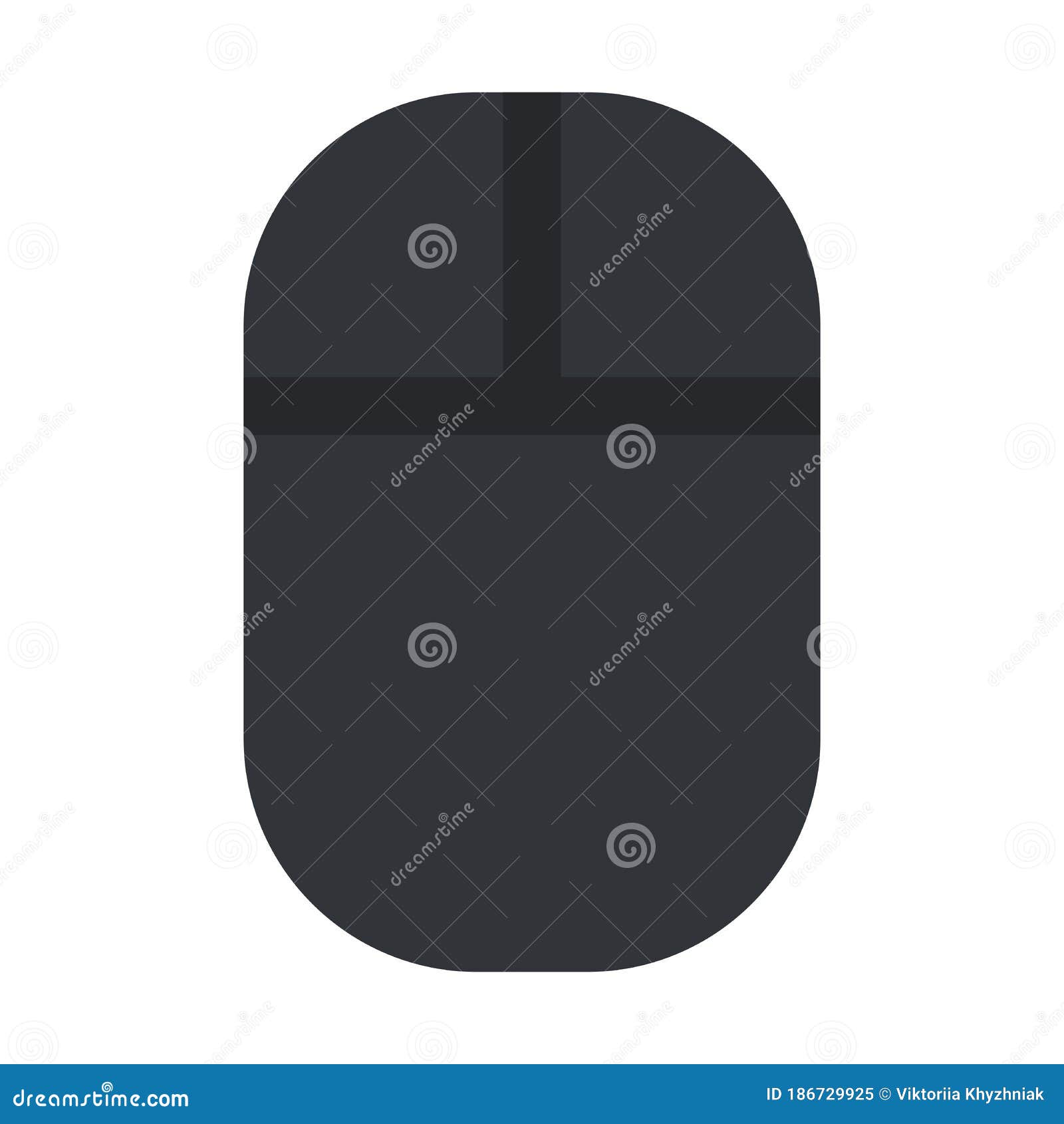 Wireless Computer Mouse in Black Vector Flat Isolated Stock Vector ...
