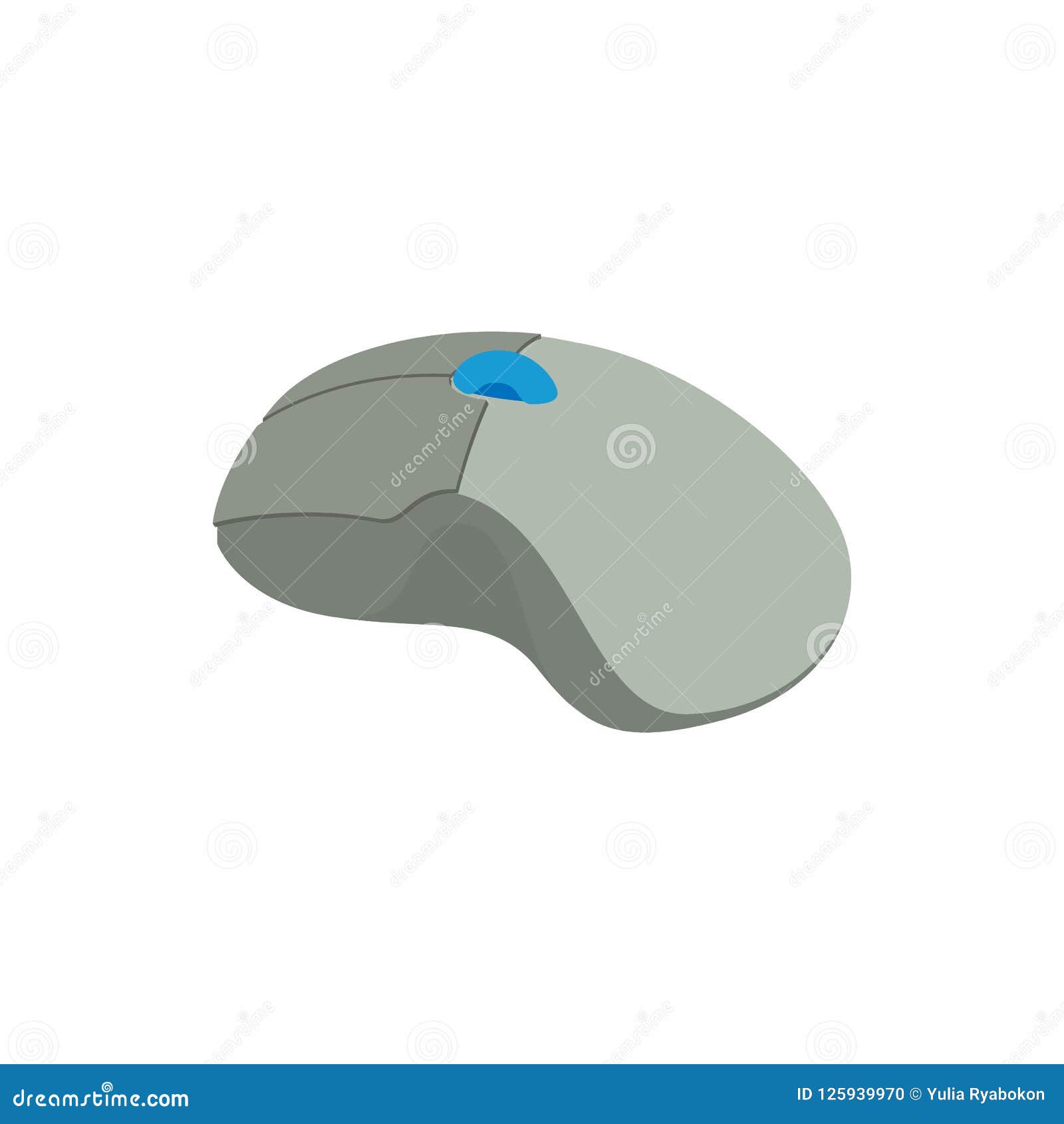 Wireless Computer Mouse Icon, Cartoon Style Stock Illustration ...