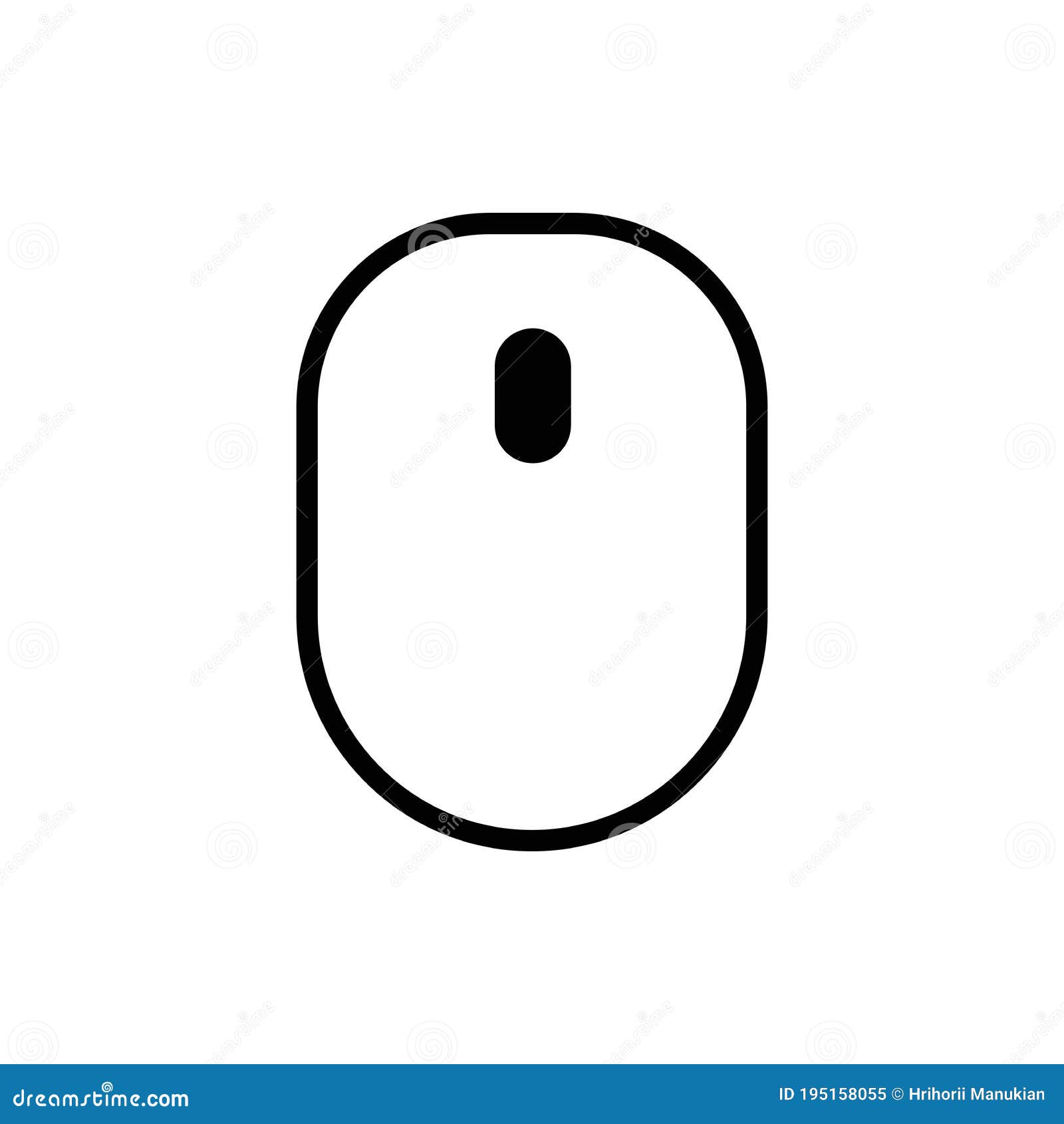 Wireless Computer Mouse Icon Symbol. PC Wireless Mouse Icon Vector ...