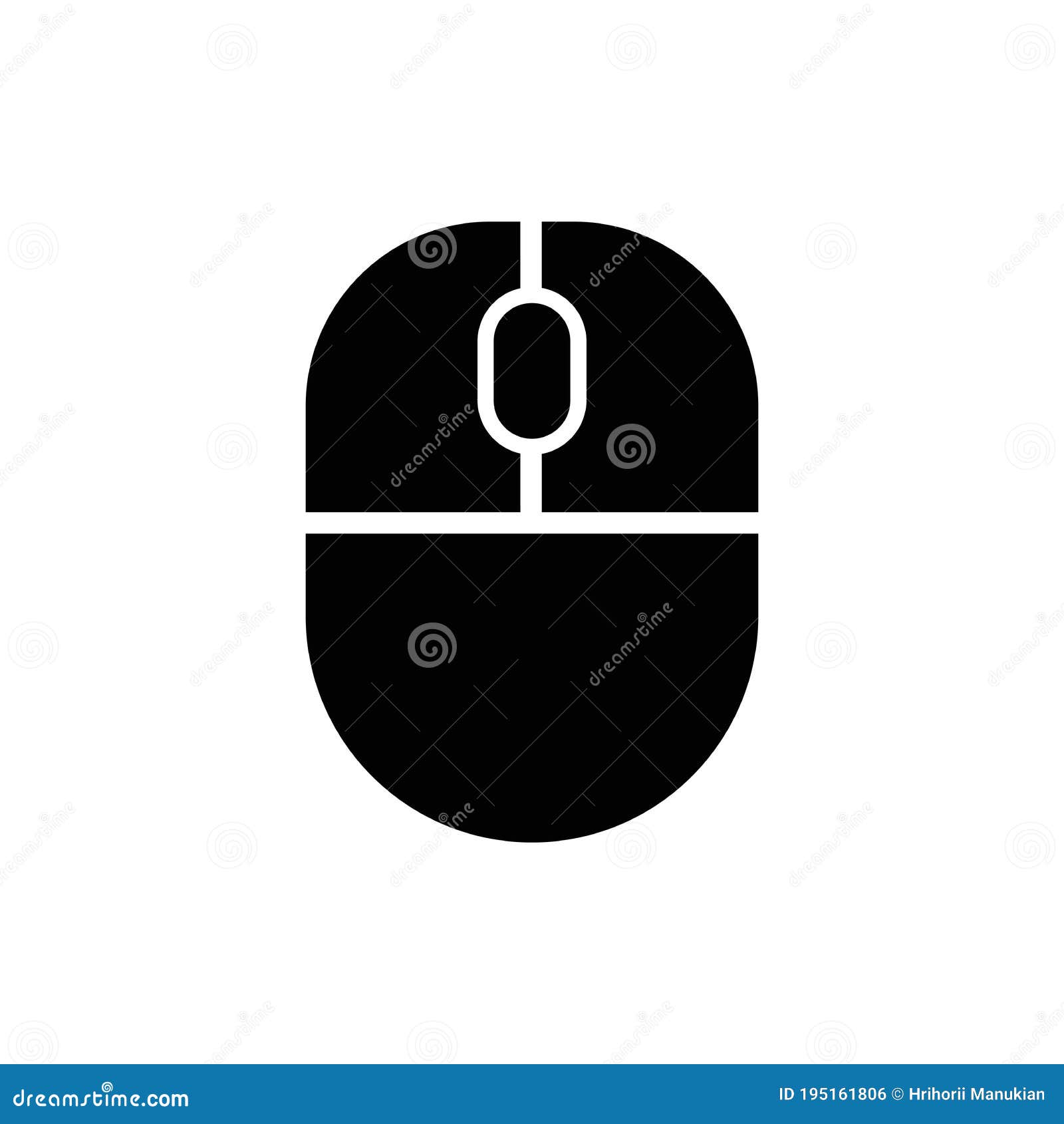 Wireless Computer Mouse Icon Symbol. PC Wireless Mouse Icon Vector ...