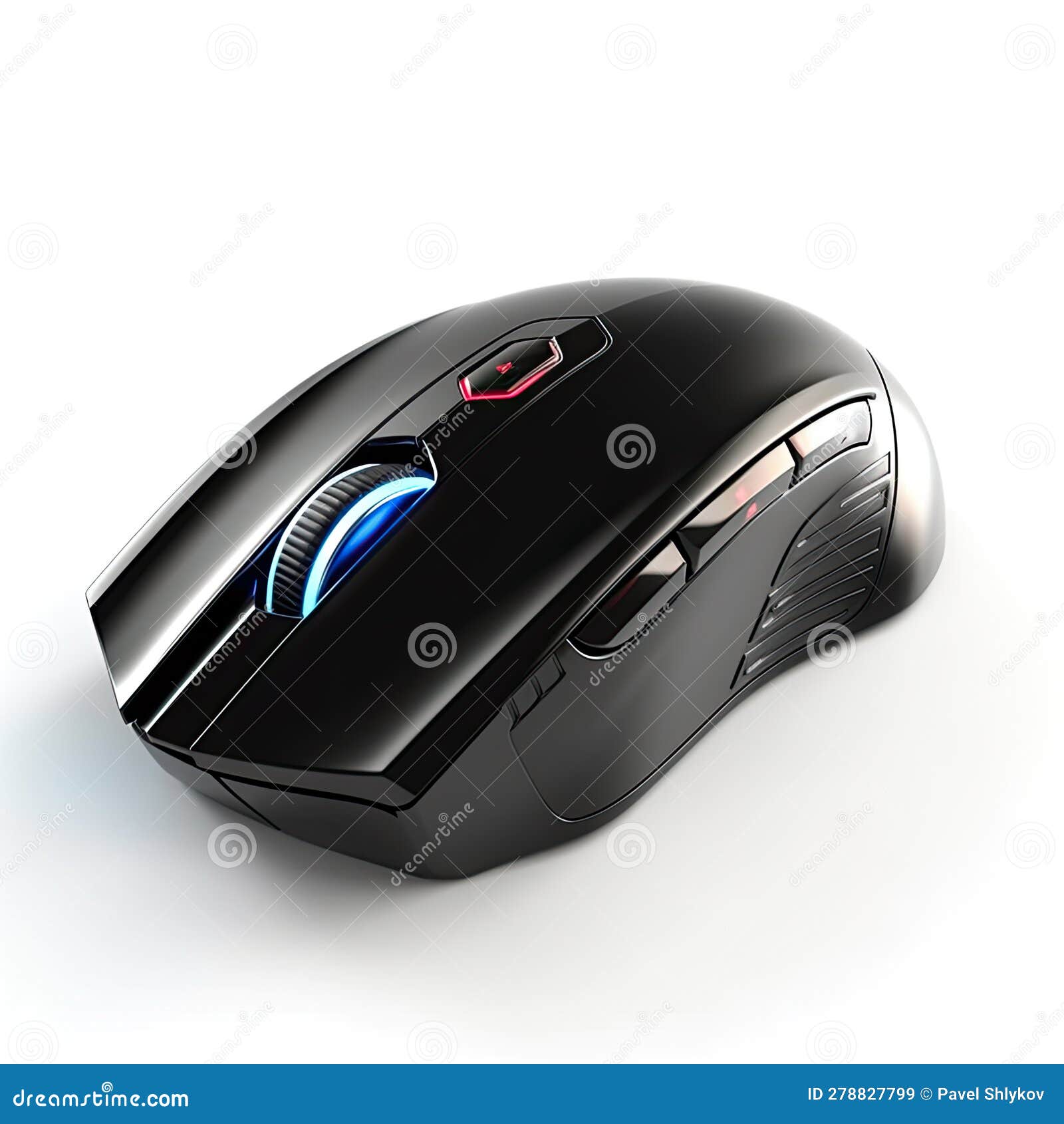 Wireless Computer Mouse Isolated on White Background Stock Illustration ...