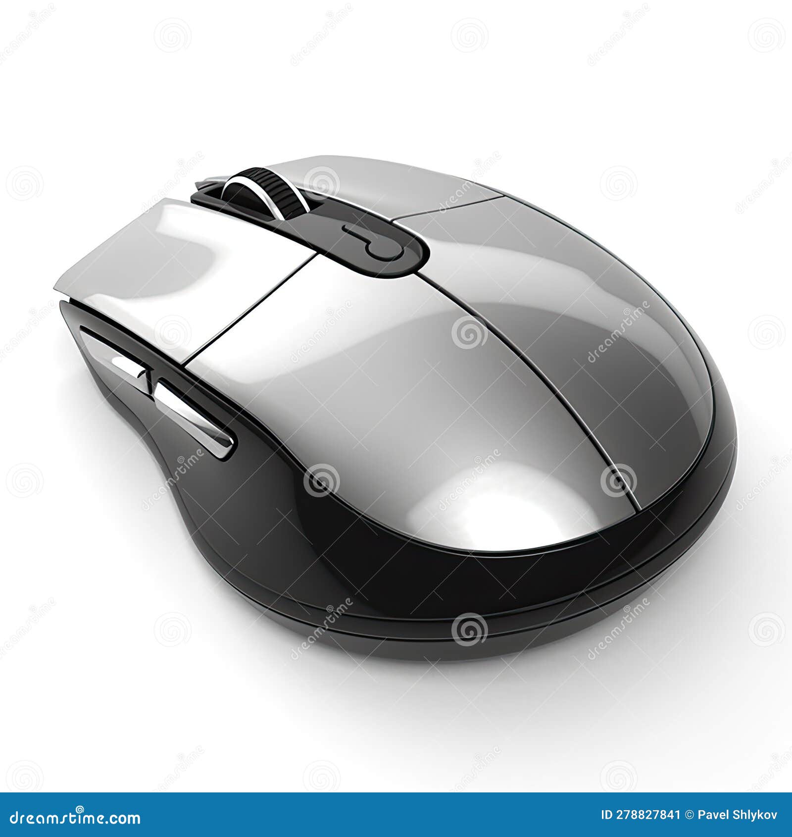 Wireless Computer Mouse Isolated on White Background Stock Illustration ...