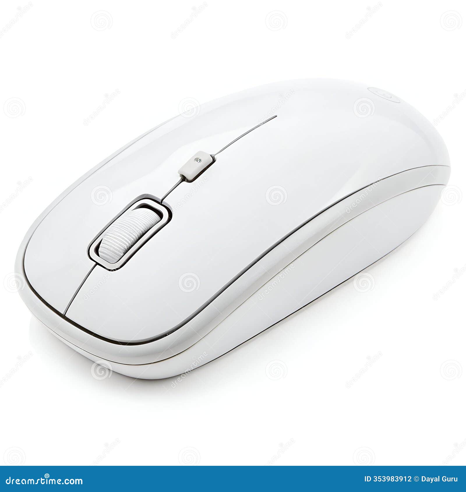 Wireless Computer Mouse Isolated on White Background Stock Illustration ...