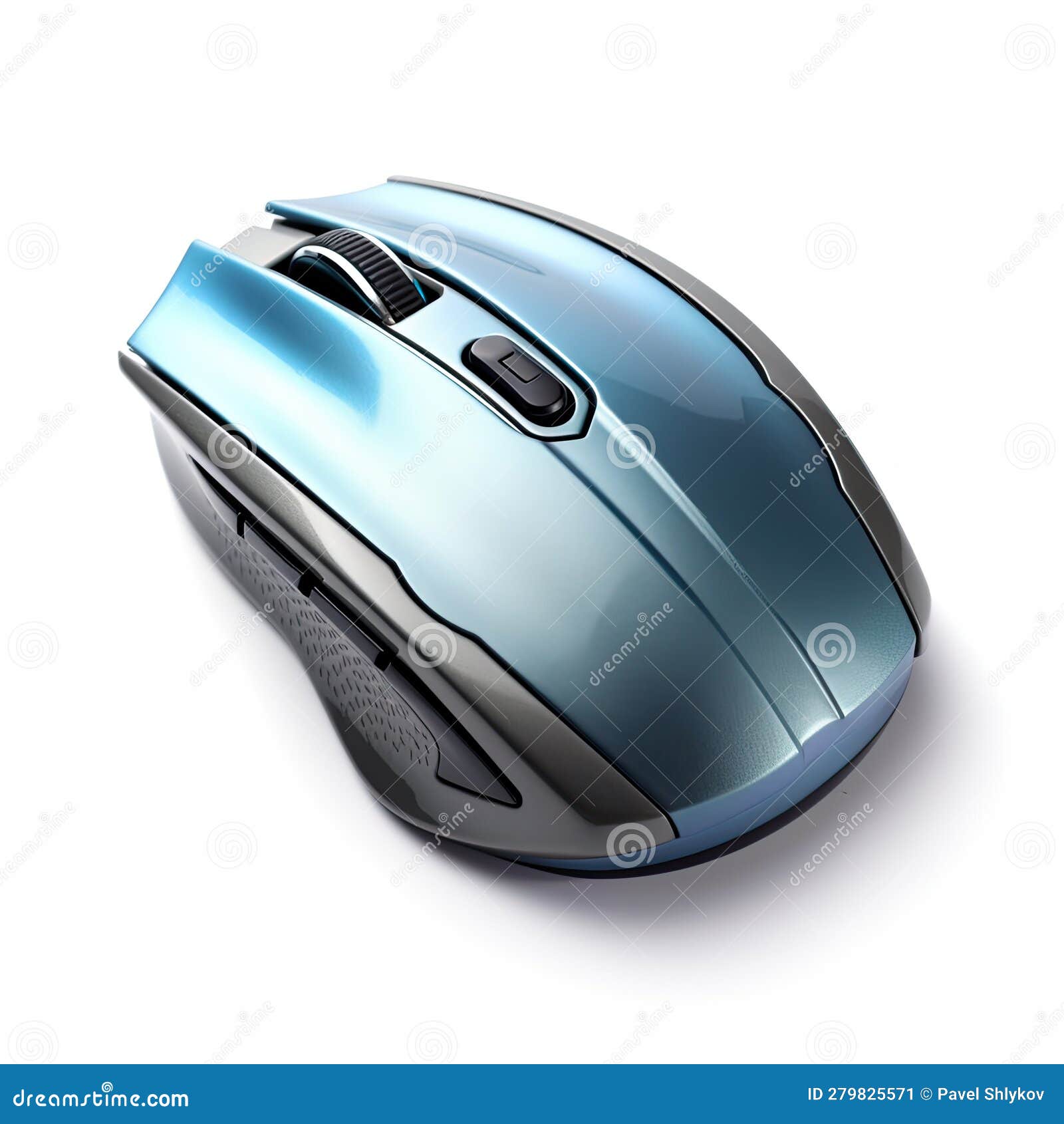 Wireless Computer Mouse Isolated on White Background Stock Illustration ...