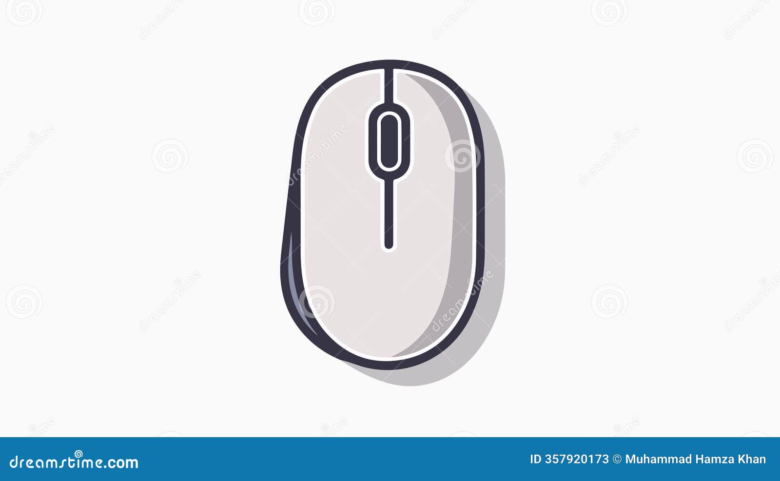 Sleek Wireless Computer Mouse Outline Icon Vector Stock Vector ...