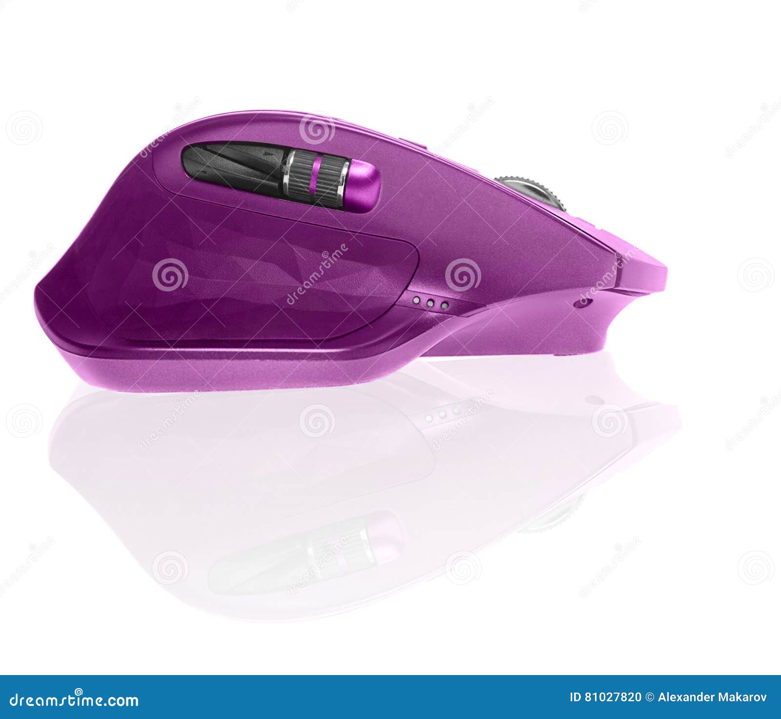 Wireless Computer Mouse. Pink Color Stock Photo - Image of scrolling ...