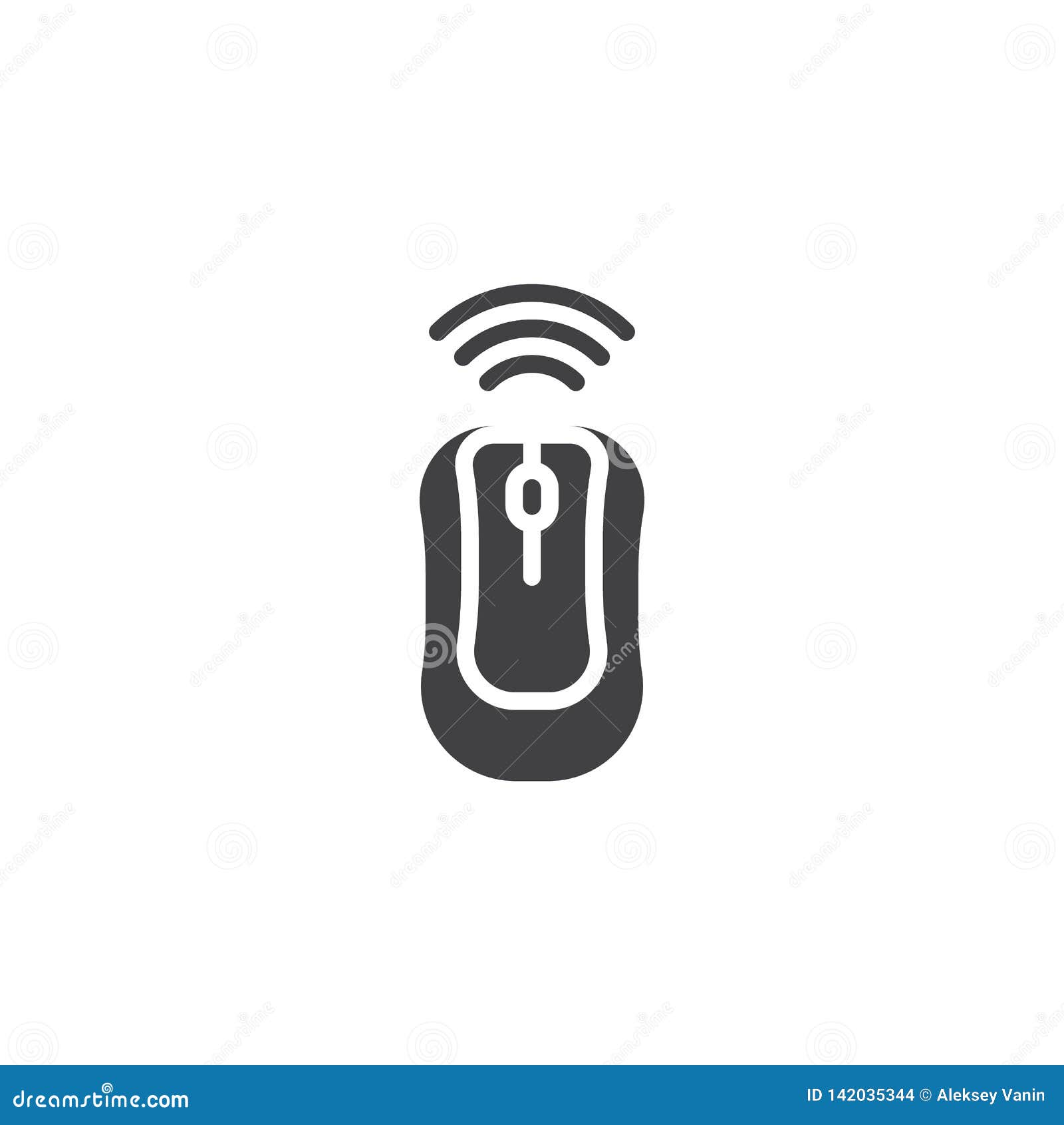 Wireless Computer Mouse Vector Icon Stock Vector - Illustration of ...