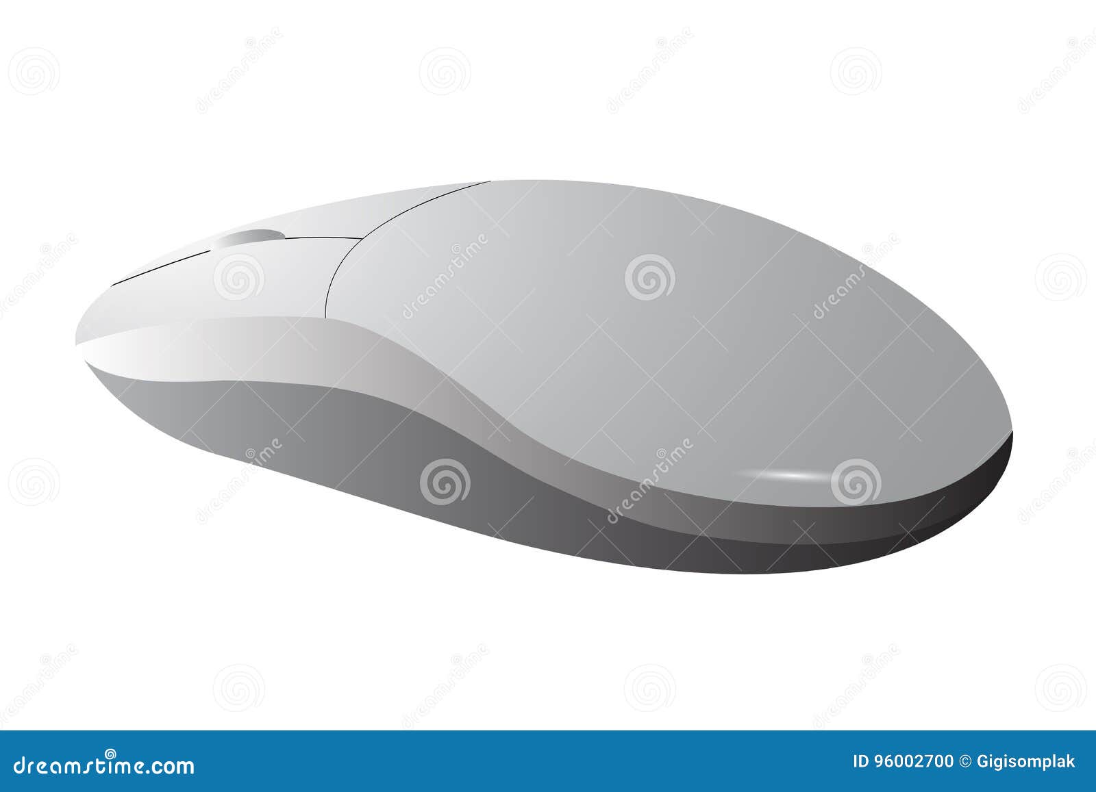 Wireless Computer Mouse at White Stock Vector - Illustration of device ...