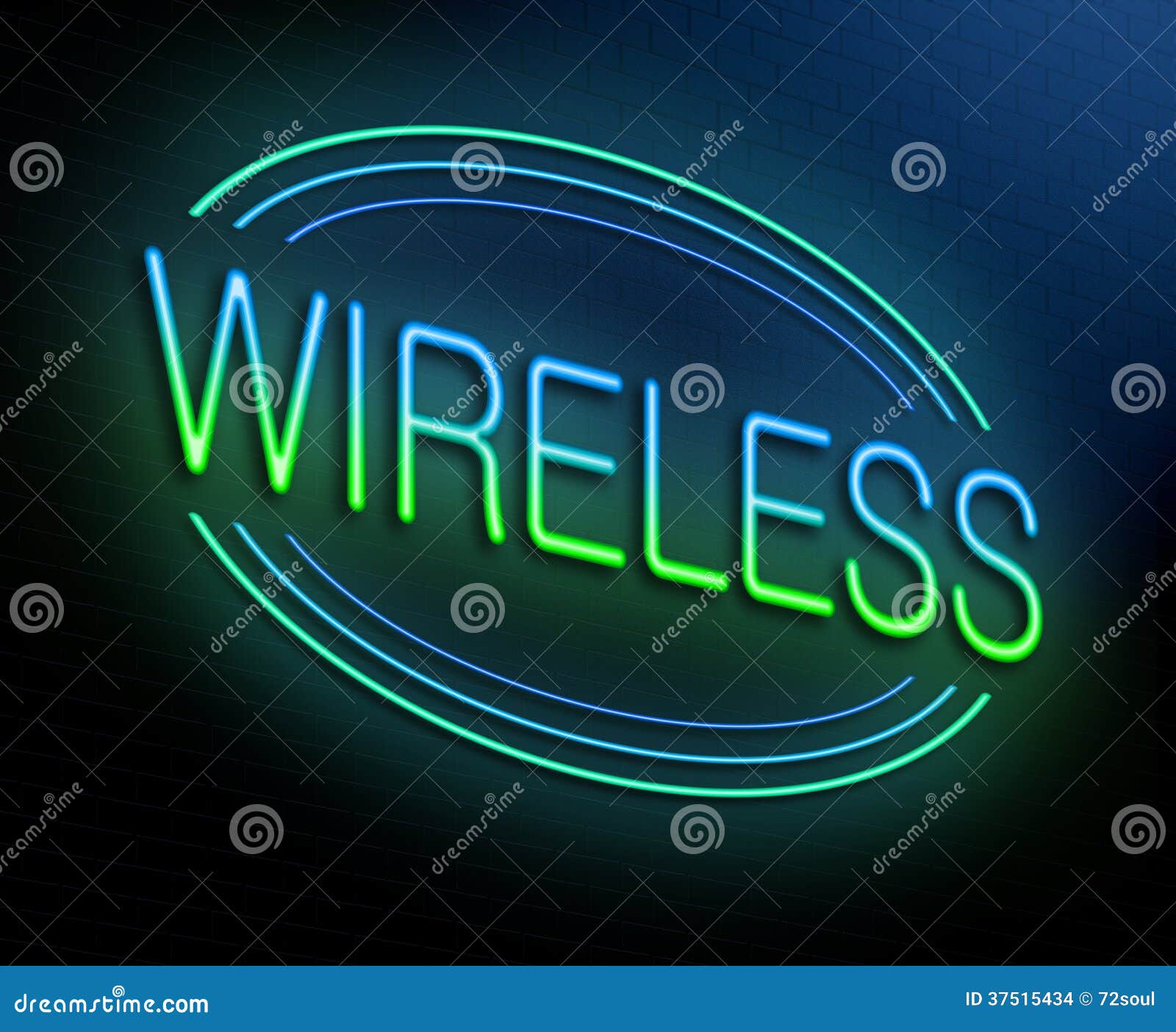 Wireless concept. stock illustration. Illustration of area - 37515434
