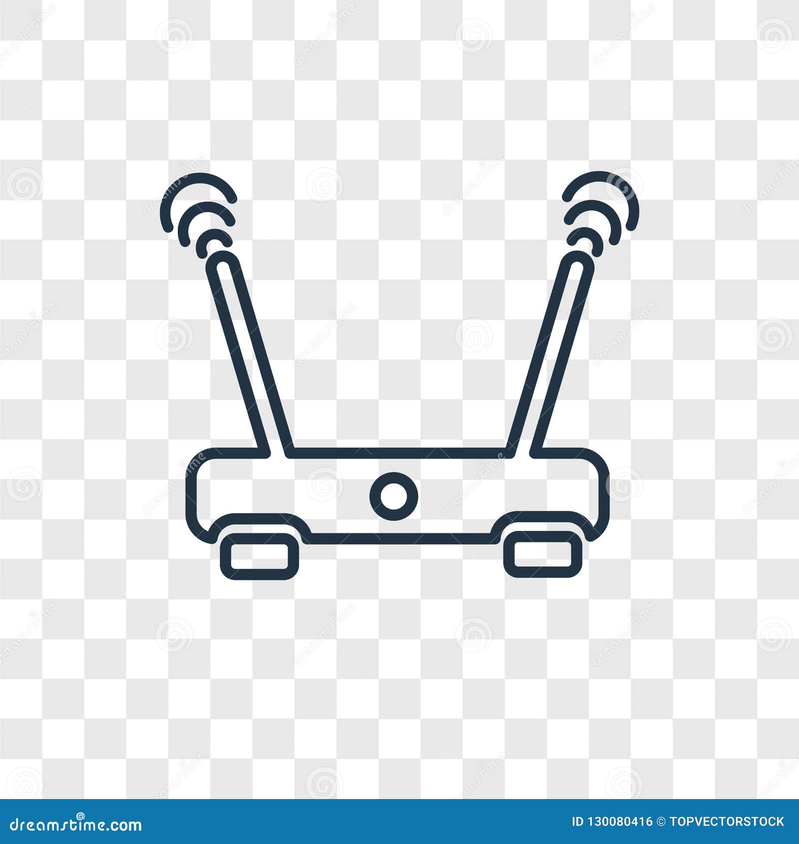 Wireless Concept Vector Linear Icon Isolated on Transparent Back Stock ...