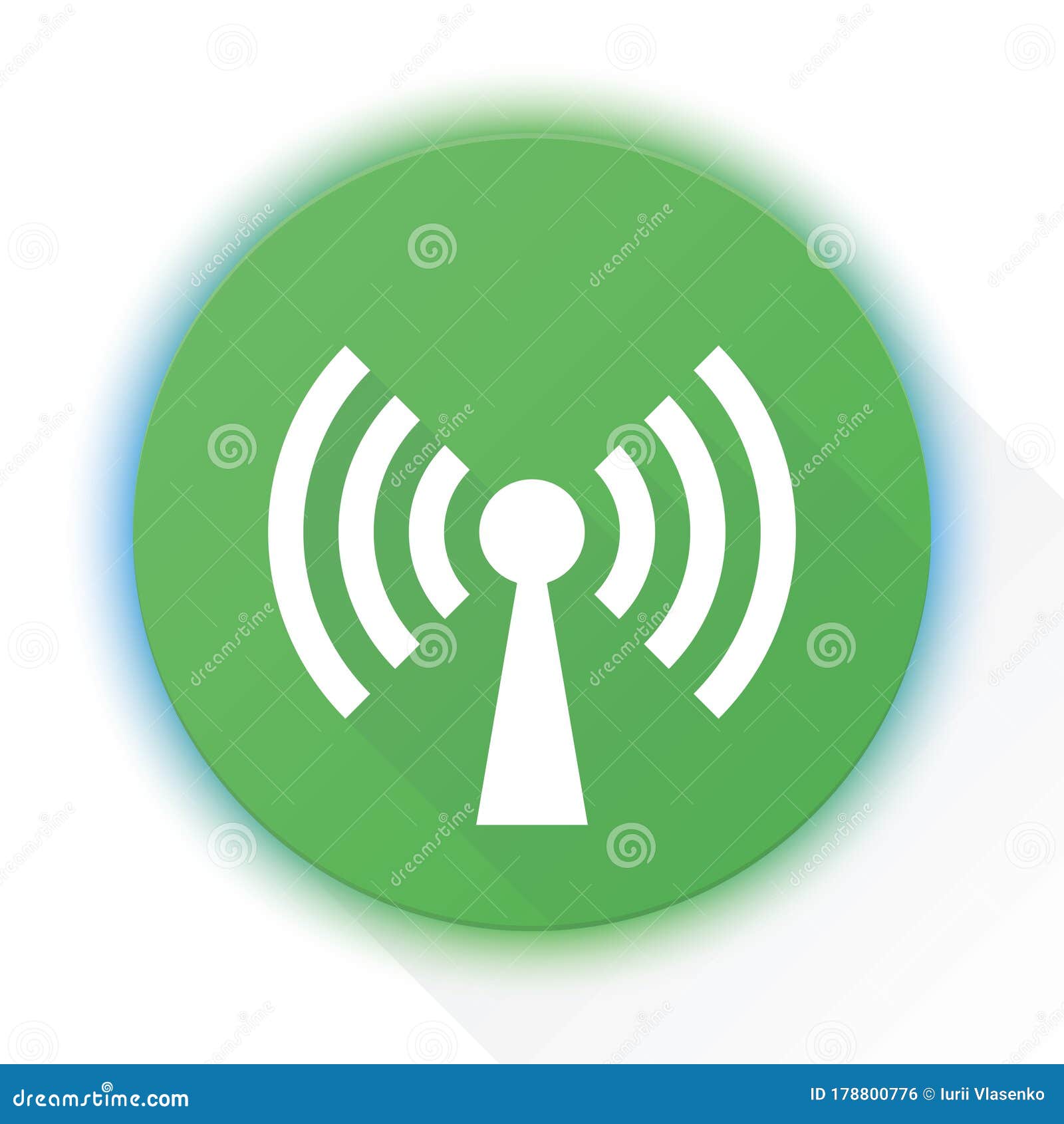Wireless Connection Button Label Icon Illustration Stock Vector ...