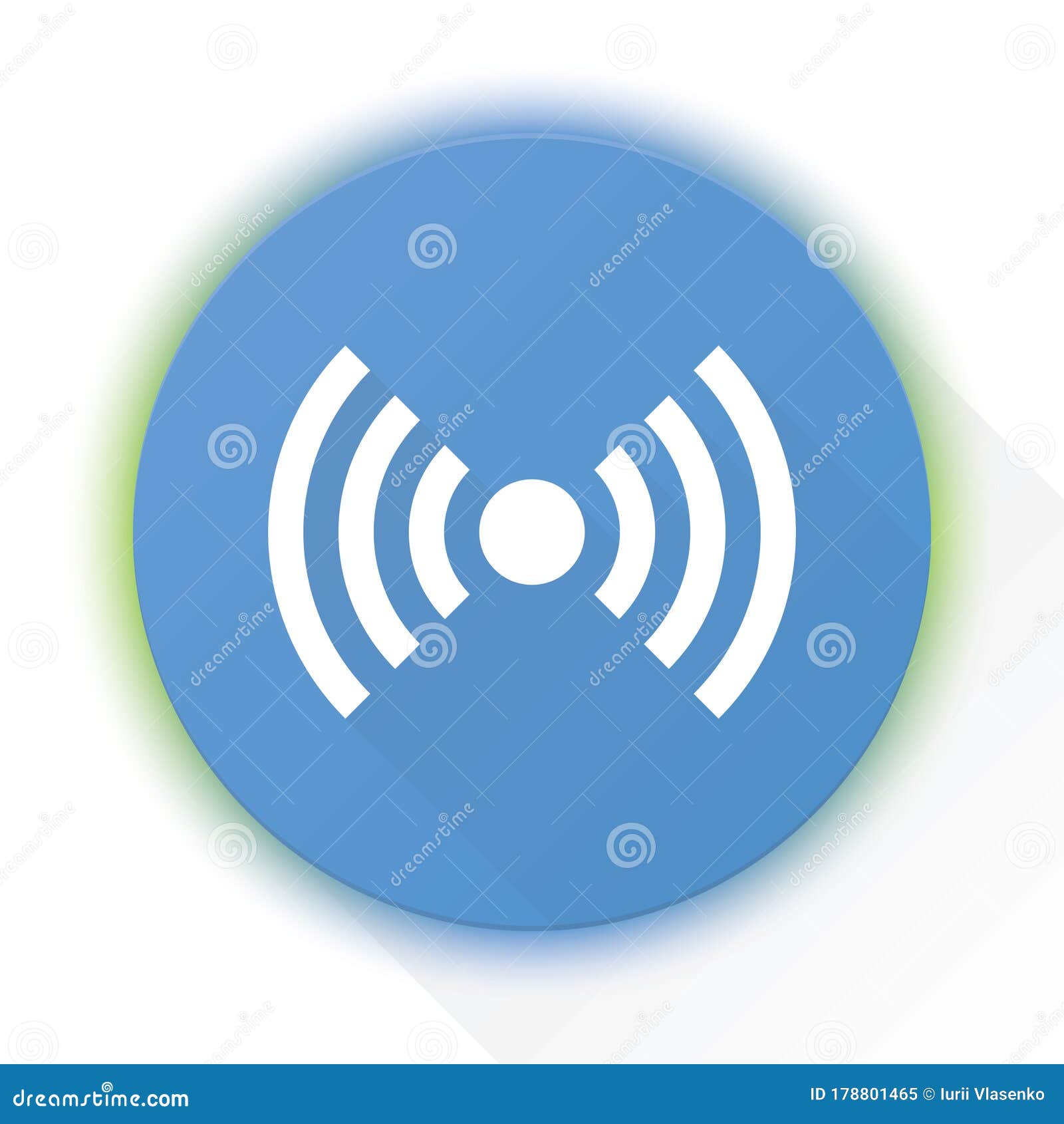Wireless Connection Button Label Icon Illustration Stock Illustration ...