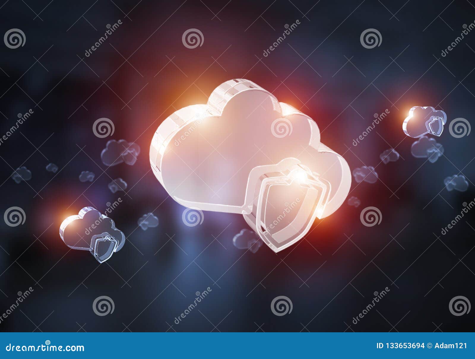 Wireless Connection and Cloud Computing Presented by Blank Cloud Icon ...