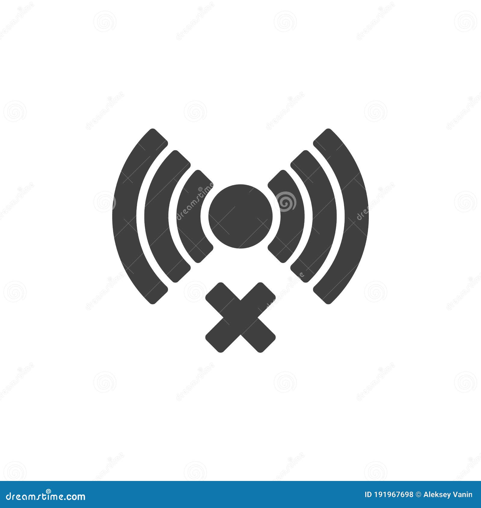 Wireless Connection Failed Vector Icon Stock Vector - Illustration of ...