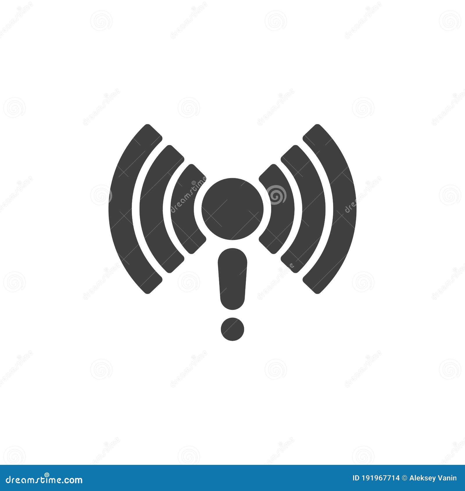 Wireless Connection Failed Vector Icon Stock Vector - Illustration of ...