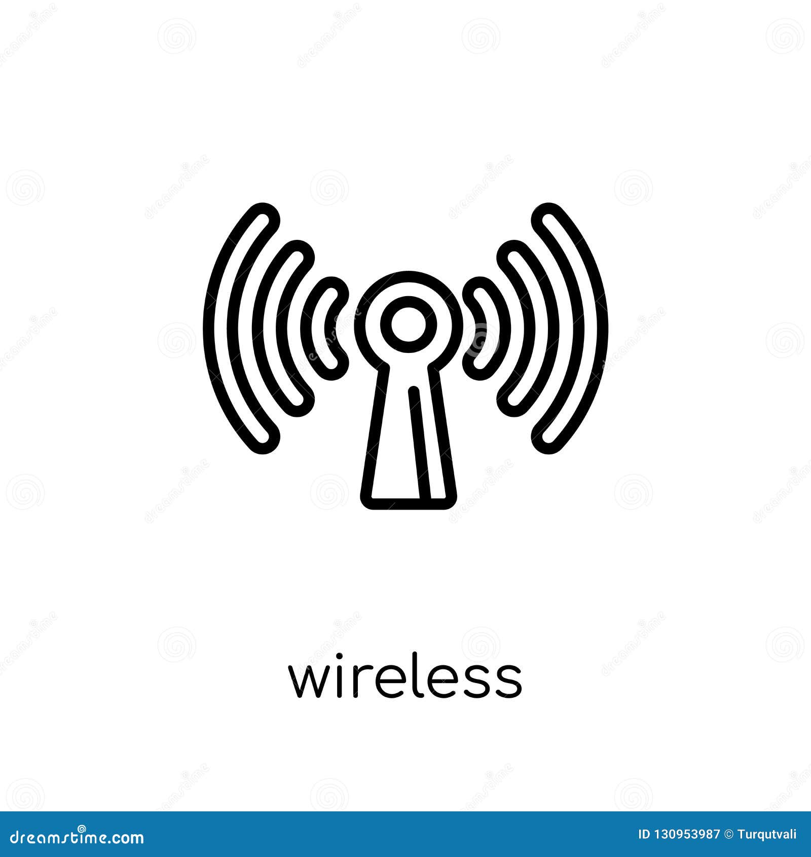 Wireless Connection Icon. Trendy Modern Flat Linear Vector Wirel Stock ...