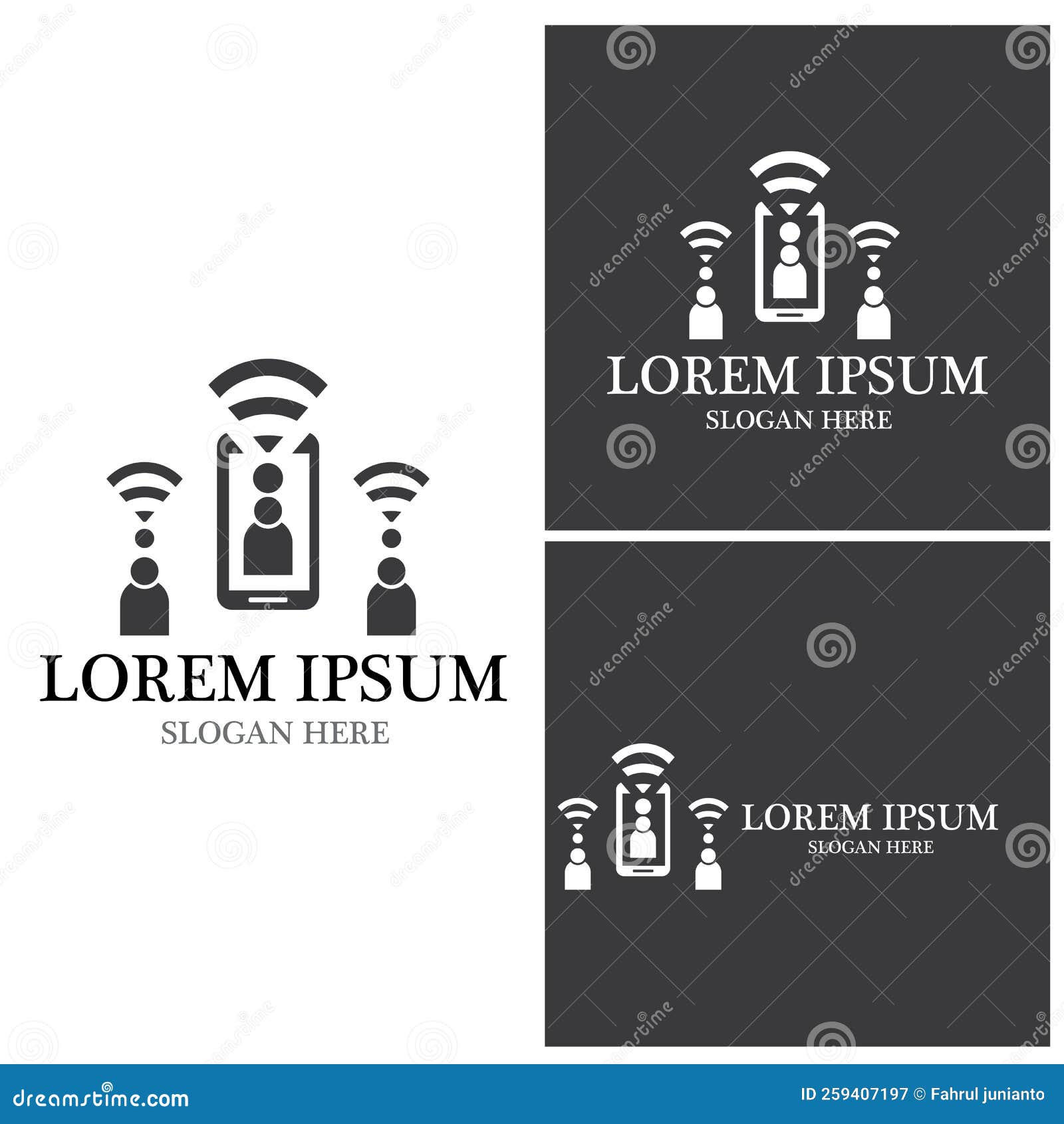 Wireless Connection Logo Vector Template Stock Illustration ...