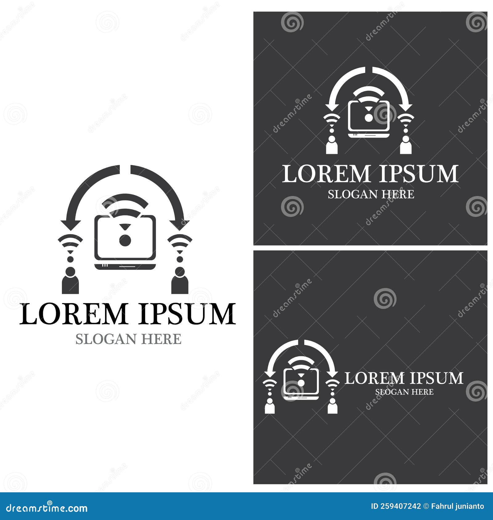 Wireless Connection Logo Vector Template Stock Illustration ...