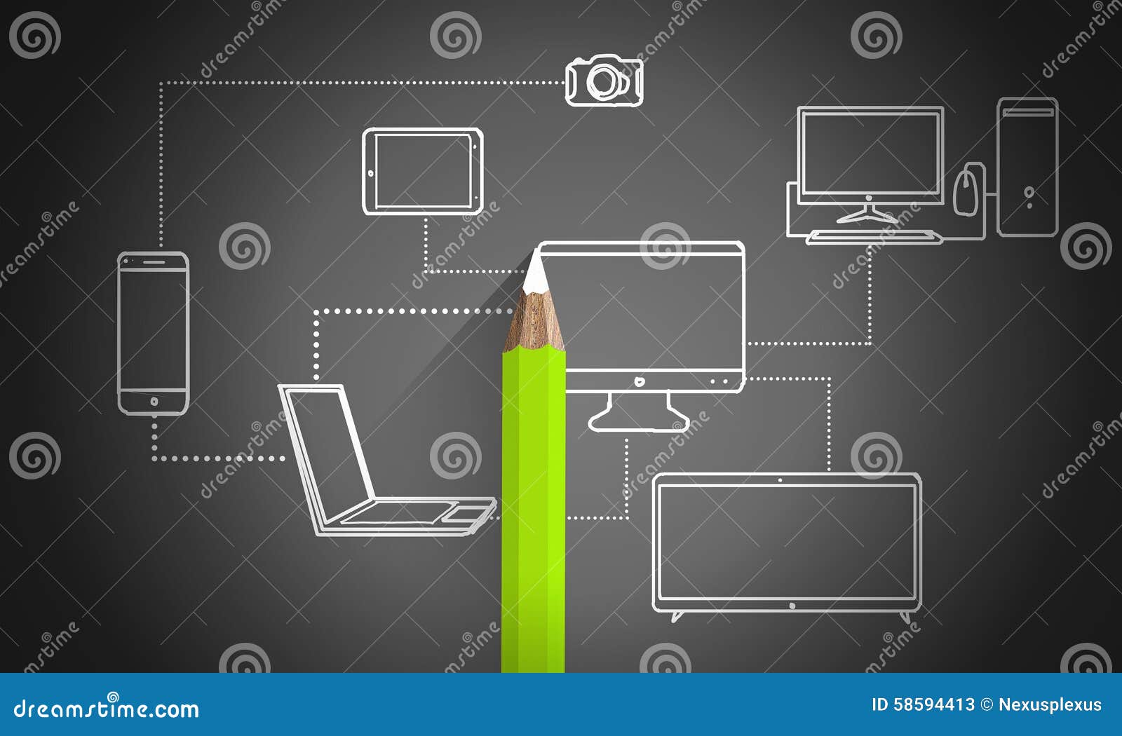 Wireless connection stock image. Image of computer, computing - 58594413