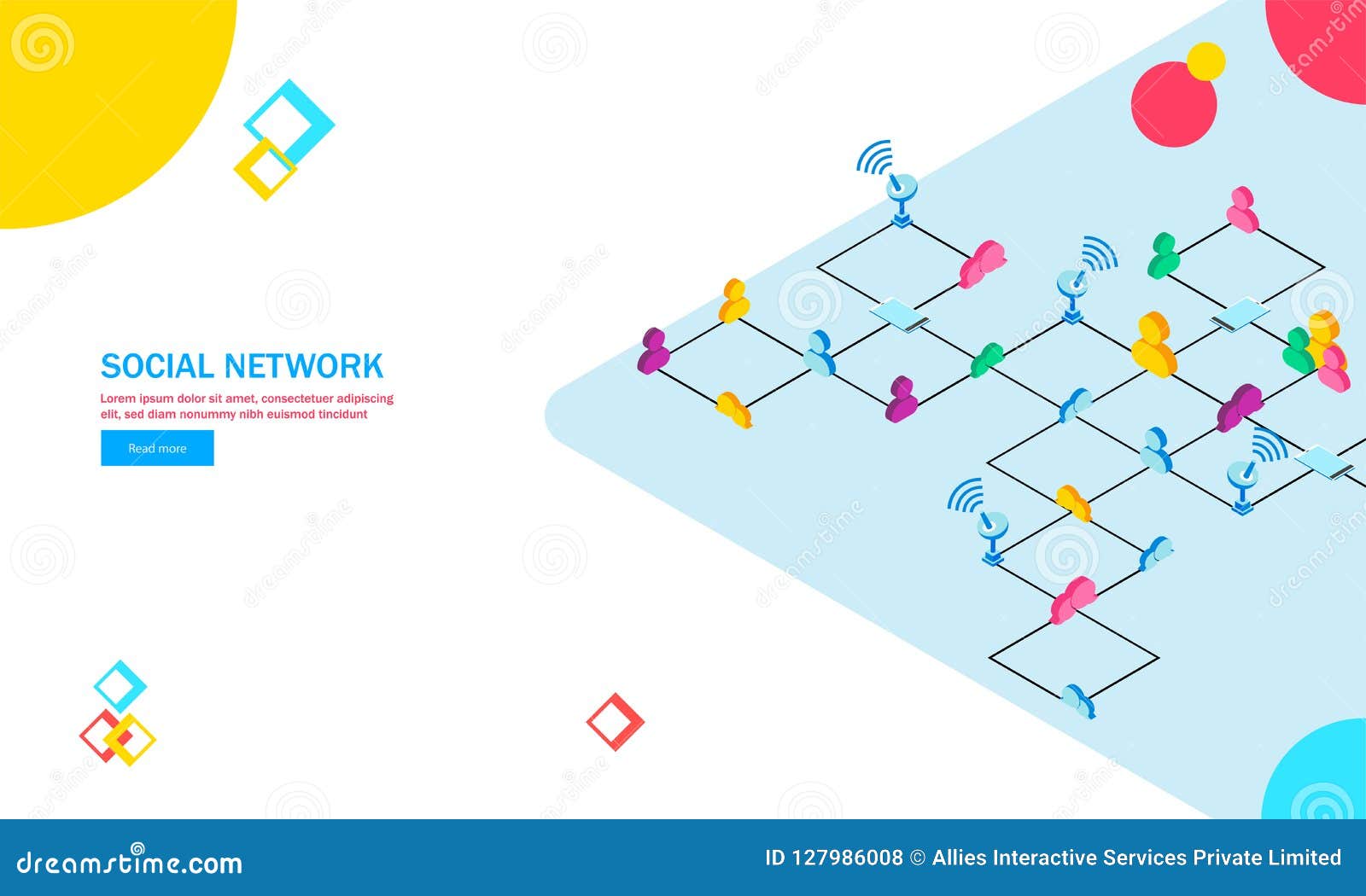 Wireless Connectivity, Multiple User Connected through Internet. Stock ...