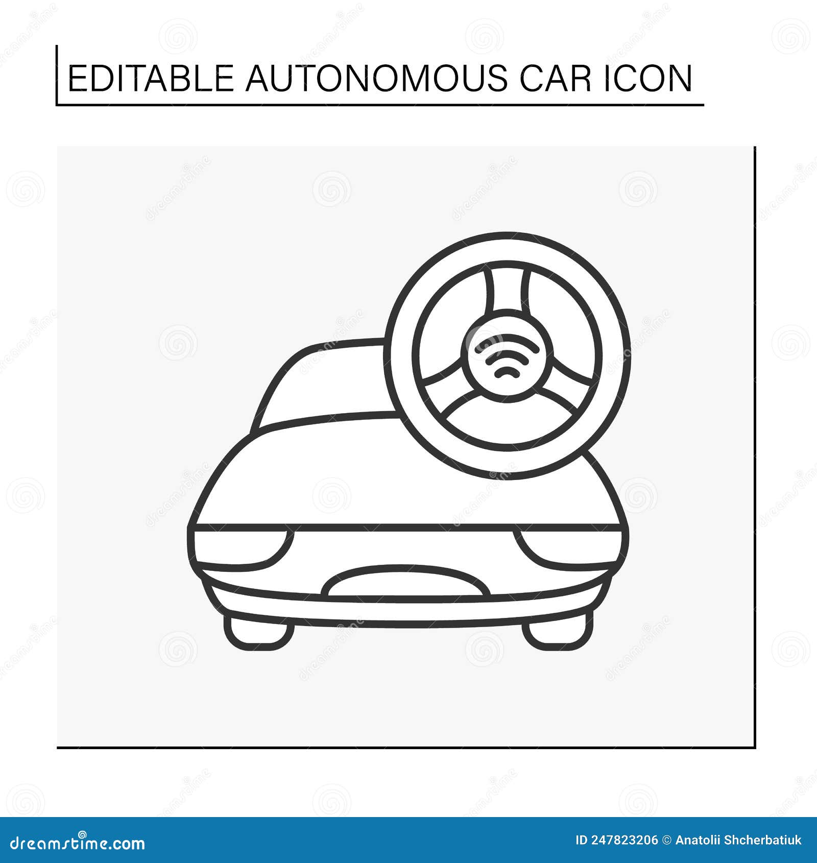 Wireless control line icon stock vector. Illustration of driving ...