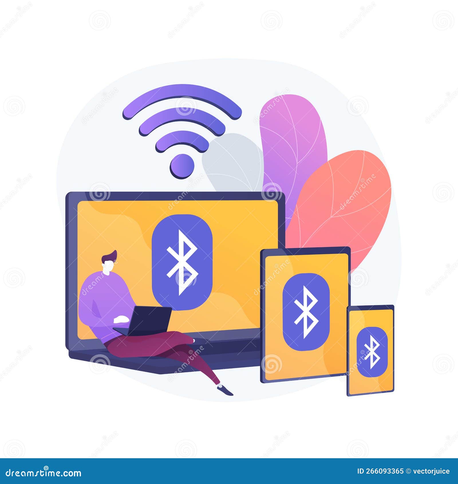 Wireless Device Connection Abstract Concept Vector Illustration Stock ...
