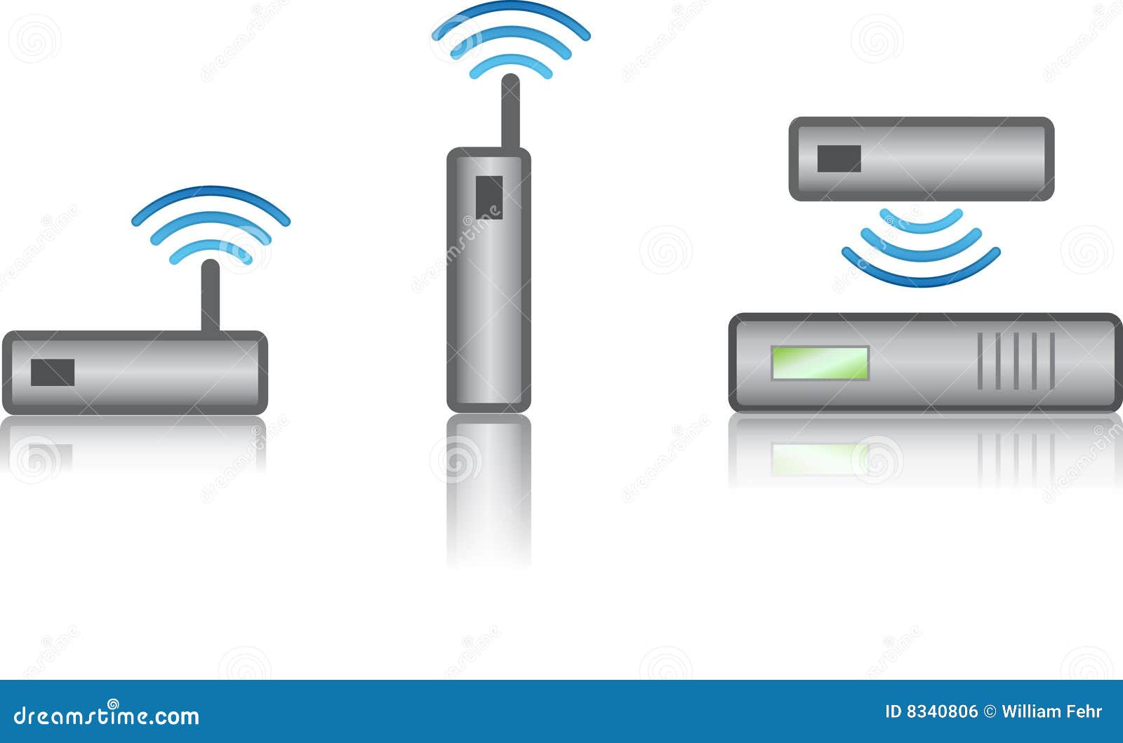 Wireless devices stock vector. Illustration of intranet - 8340806