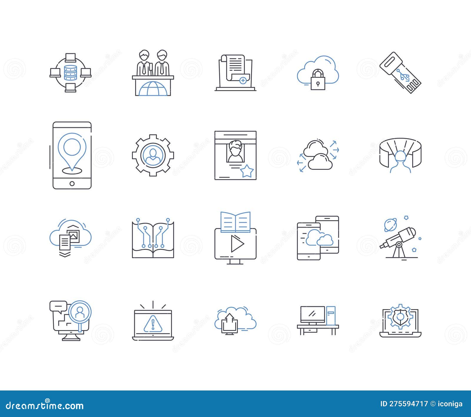 Wireless Devices Line Icons Collection. Bluetooth, WiFi, Hotspot ... Wireless Devices Line Icons Collection. Bluetooth, WiFi, Hotspot ...