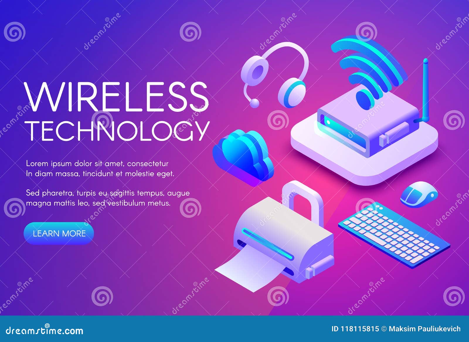 Wireless Devices Technology Vector Illustration Stock Vector ...