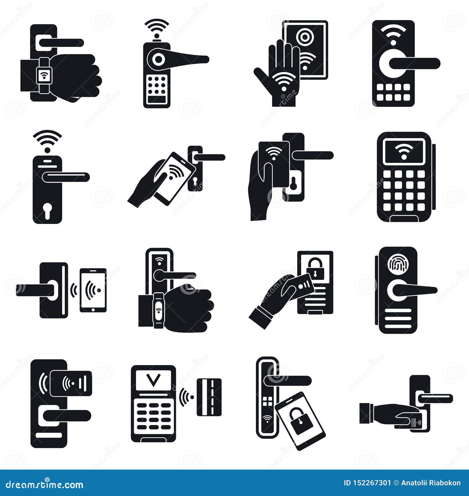 Wireless Door Lock Sign Icon In Comic Style. Smart Home Vector Cartoon ...