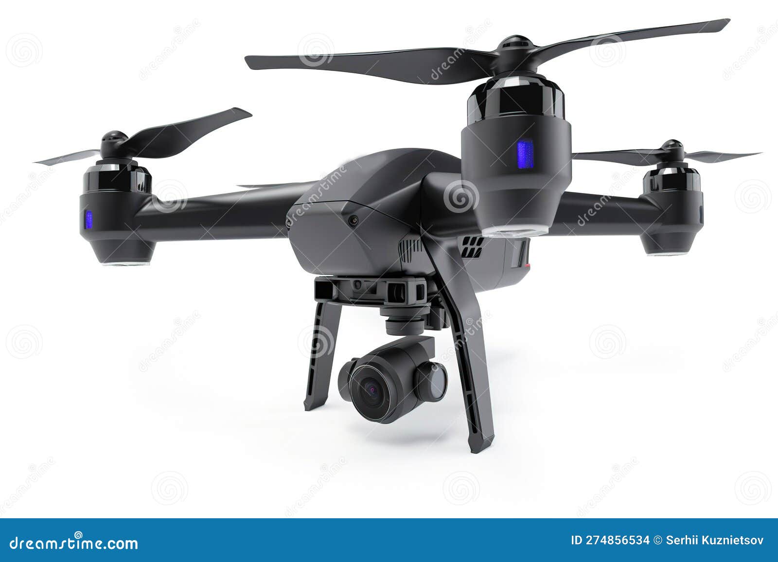 Wireless Drone with Remote Control on a White Background. AI Generated ...