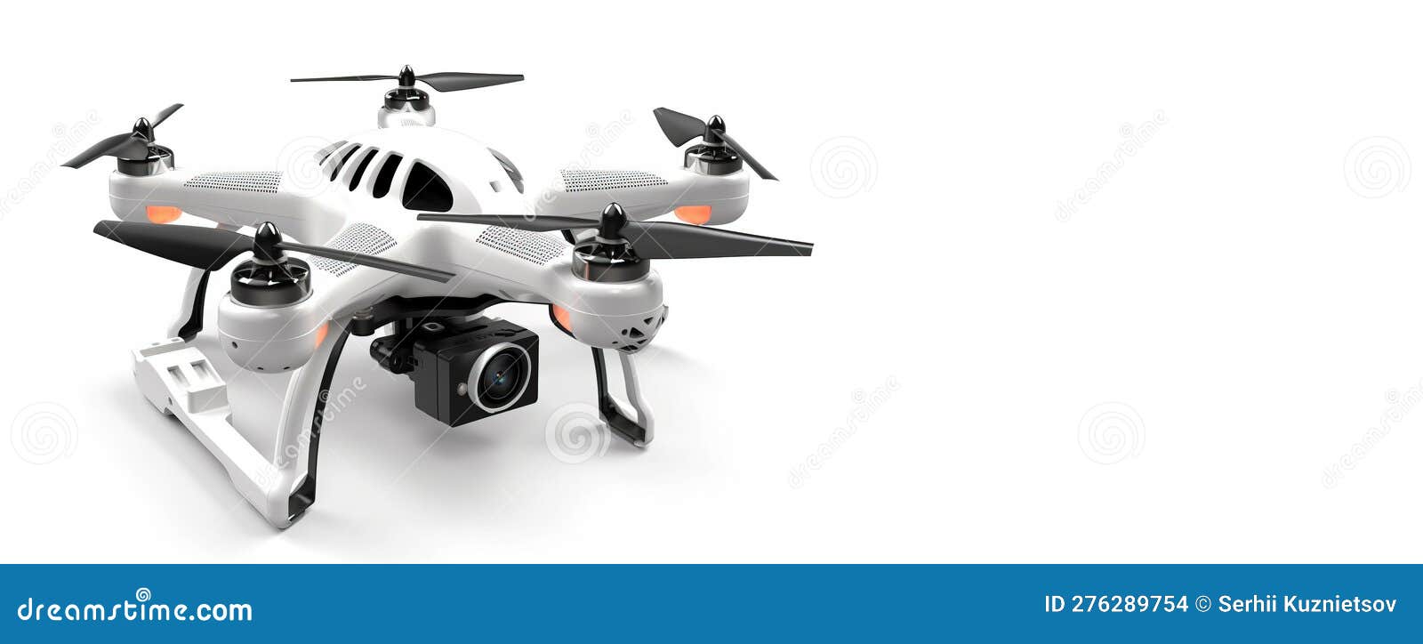 Wireless Drone with Remote Control on a White Background. AI Generated ...