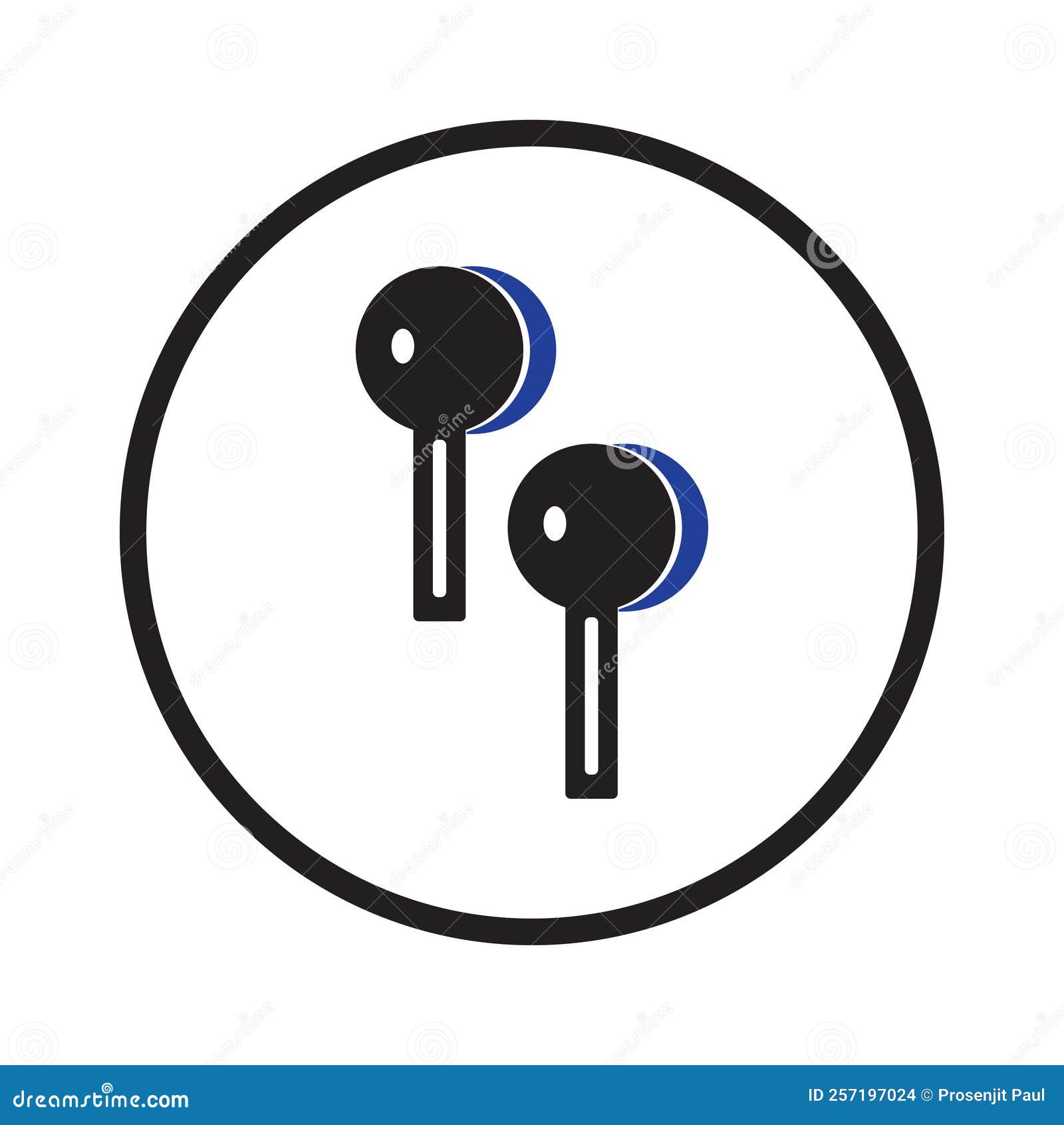Wireless Ear Buds Accessory Icon Stock Vector - Illustration of ...