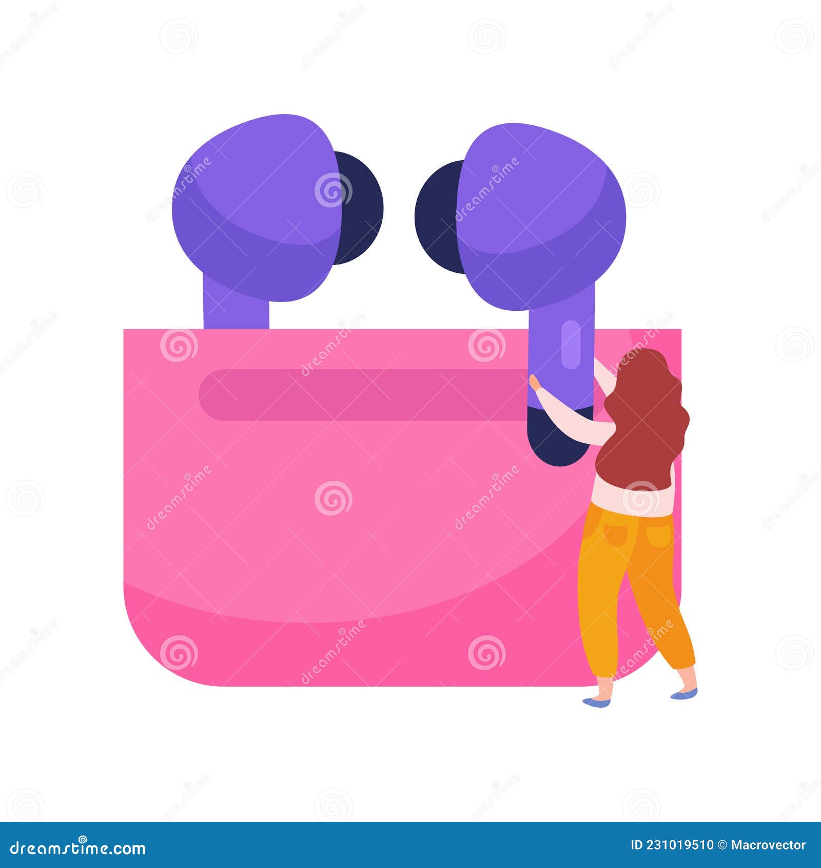 Wireless Earbuds Isolated Cartoon Vector Illustrations. | CartoonDealer ...