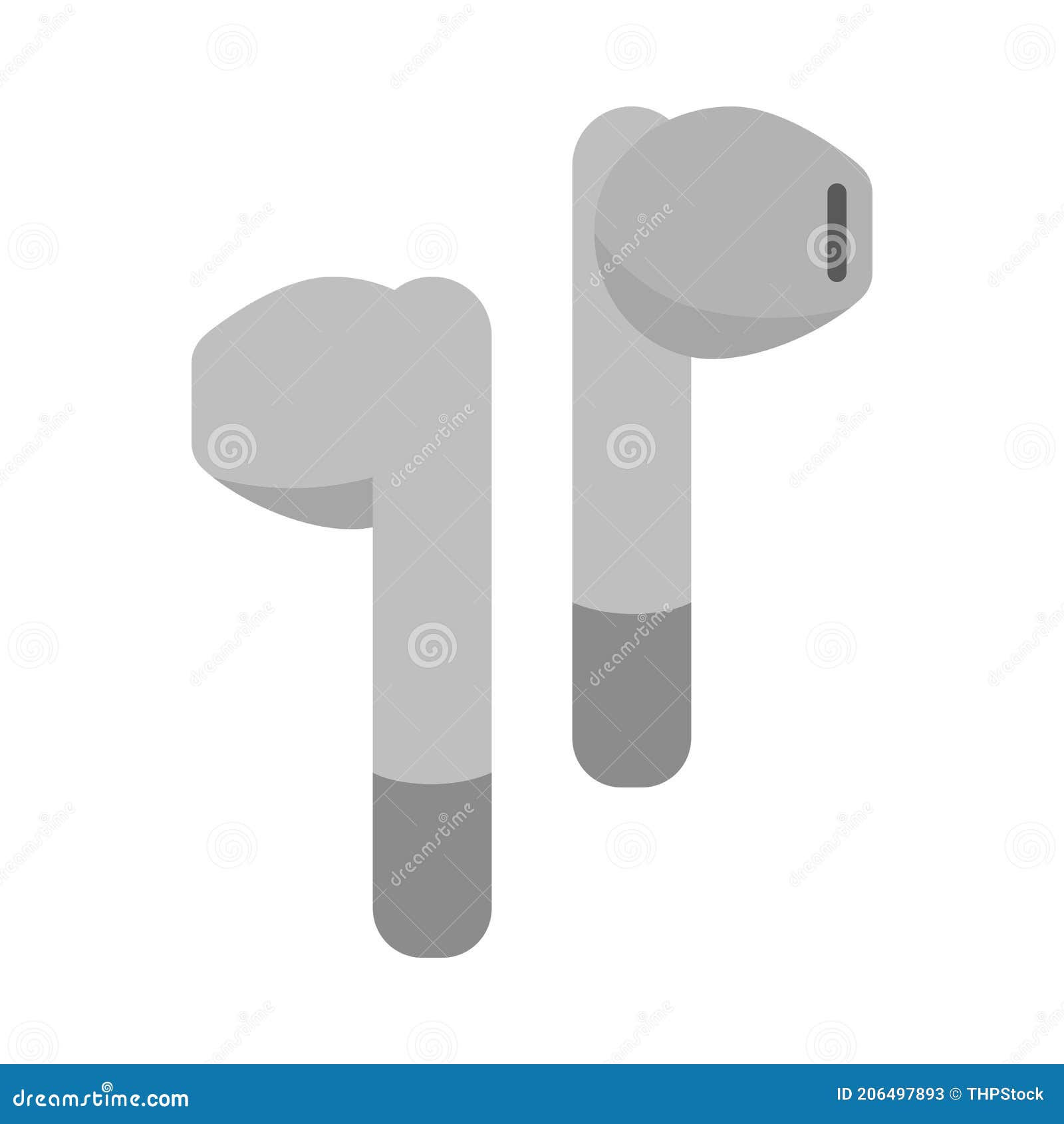 Wireless Earbuds Vector stock vector. Illustration of vector - 206497893