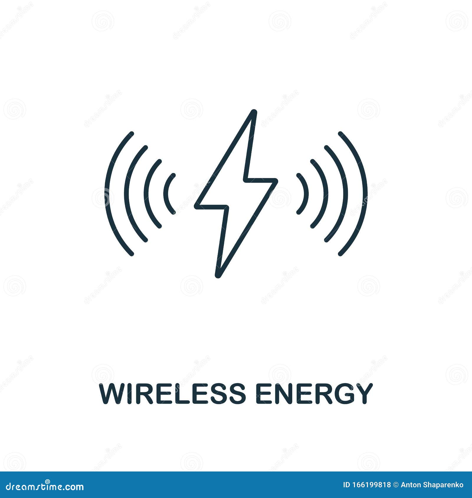Wireless Energy Line Icon. Thin Style Element from Future Technology ...