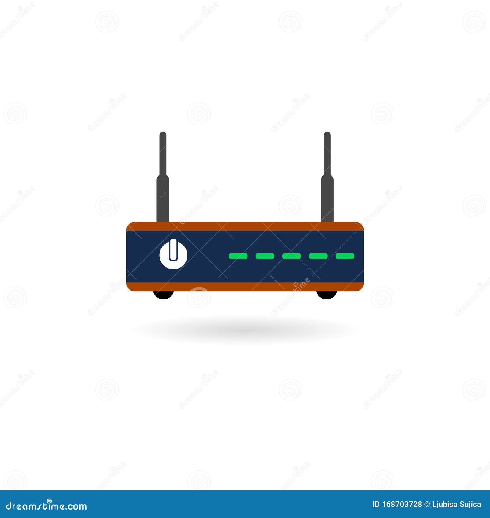 Wireless Ethernet Modem Router Stock Vector - Illustration of ...