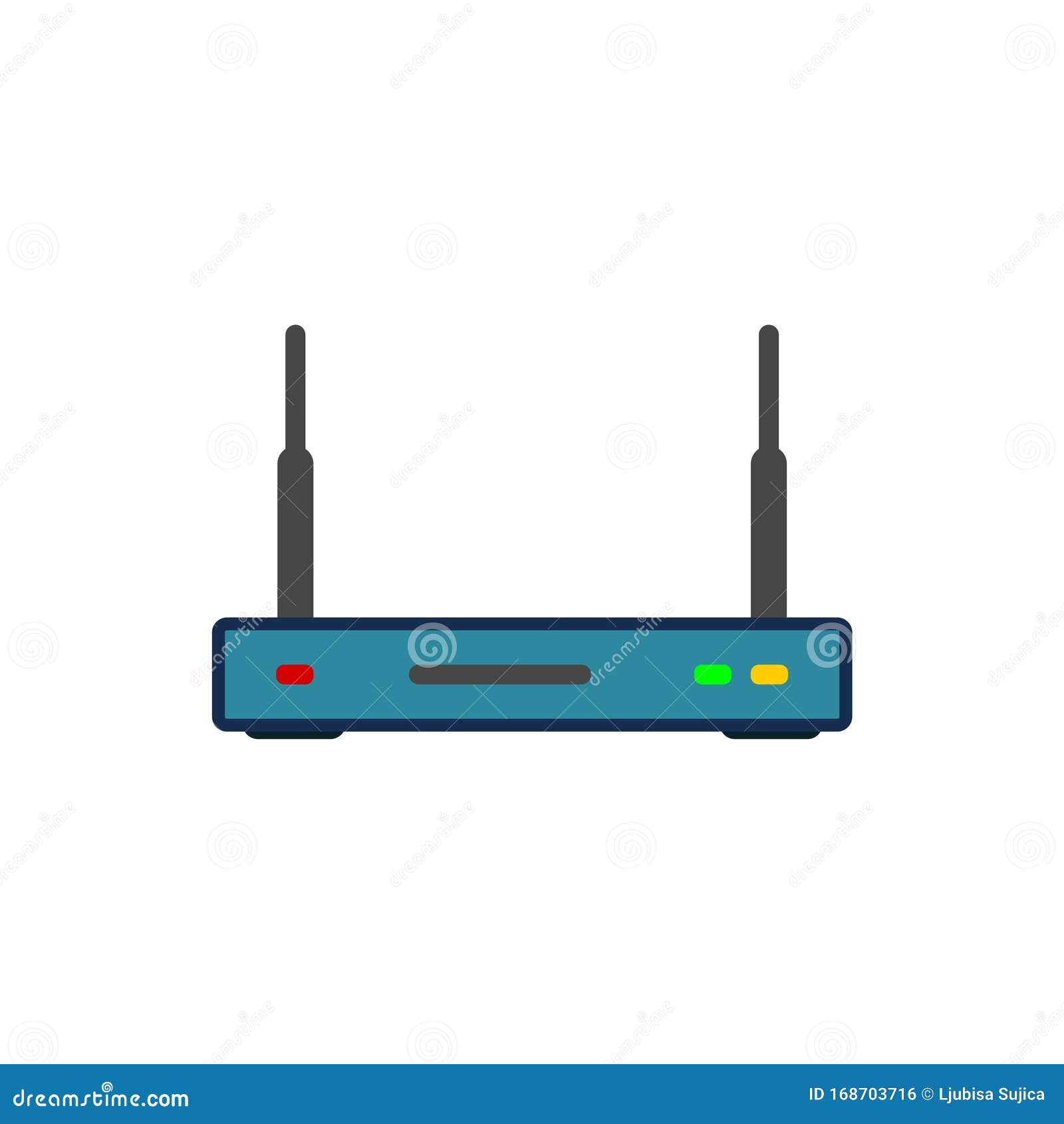 Wireless-Ethernet-Router vektor abbildung. Illustration von zeile ...