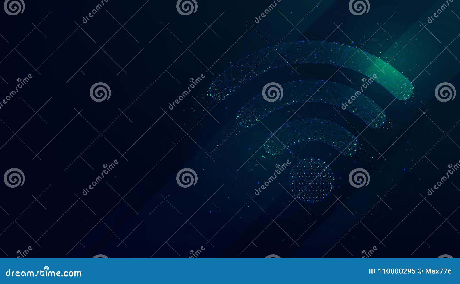 Wireless Future Technology and Networking Concept, Low Poly Wi-Fi Stock ...