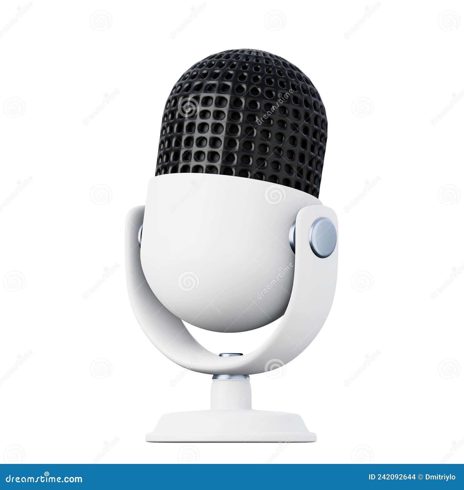 Wireless Futuristic Microphone High Quality 3D Render Illustration Icon ...