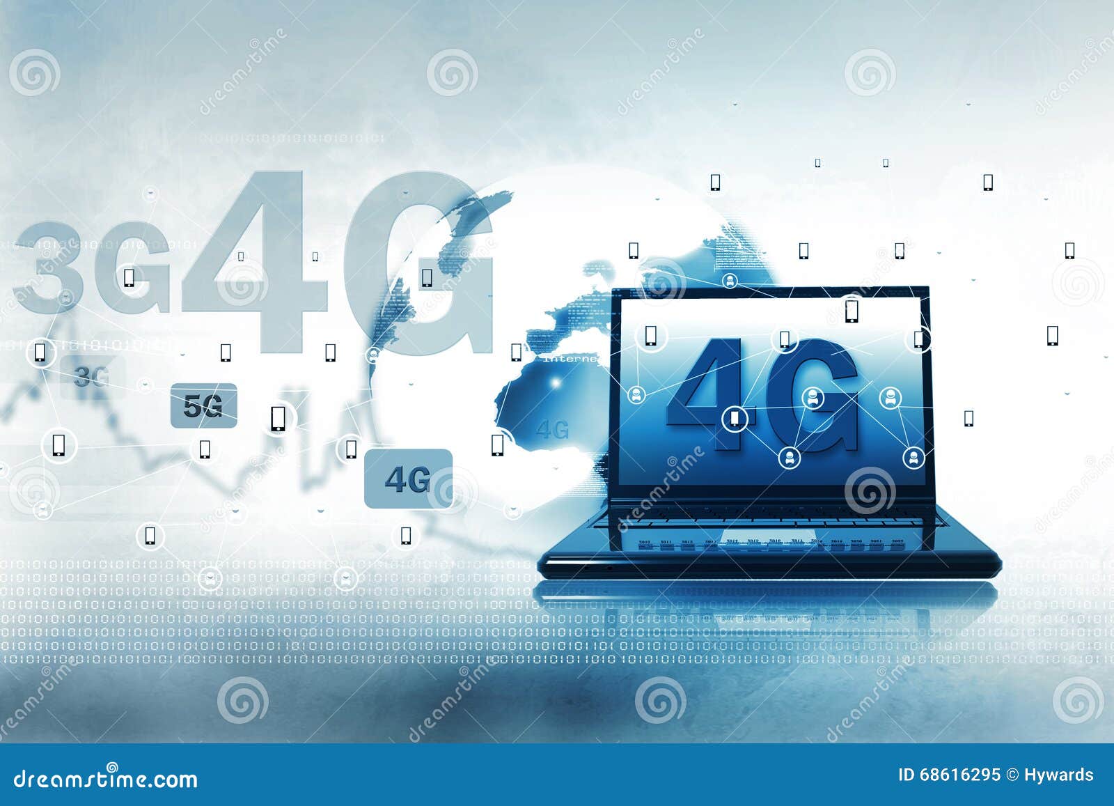 Wireless 4G technology stock illustration. Illustration of mobile ...