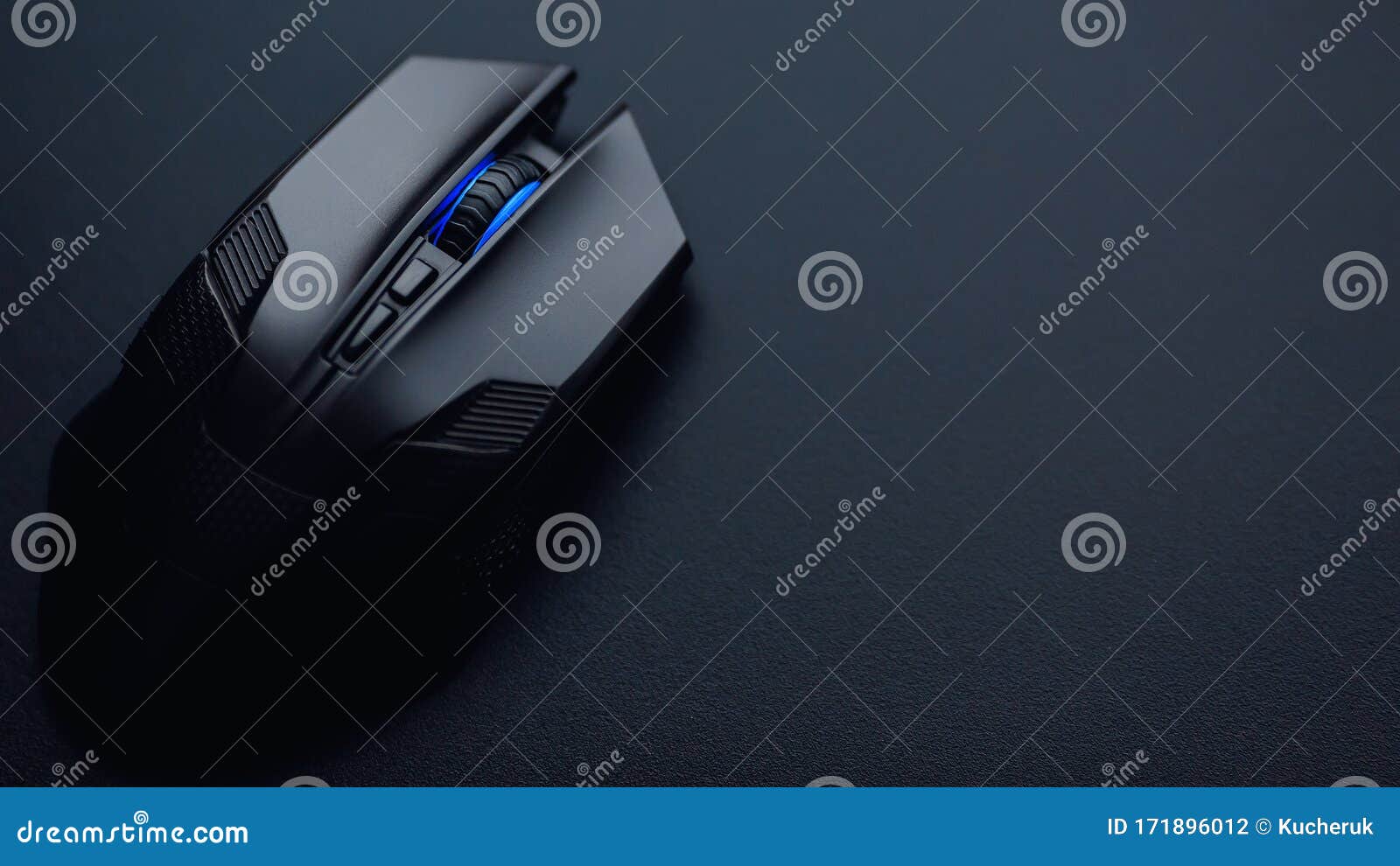 Wireless Gaming Mouse on Dark Background Stock Photo - Image of ...