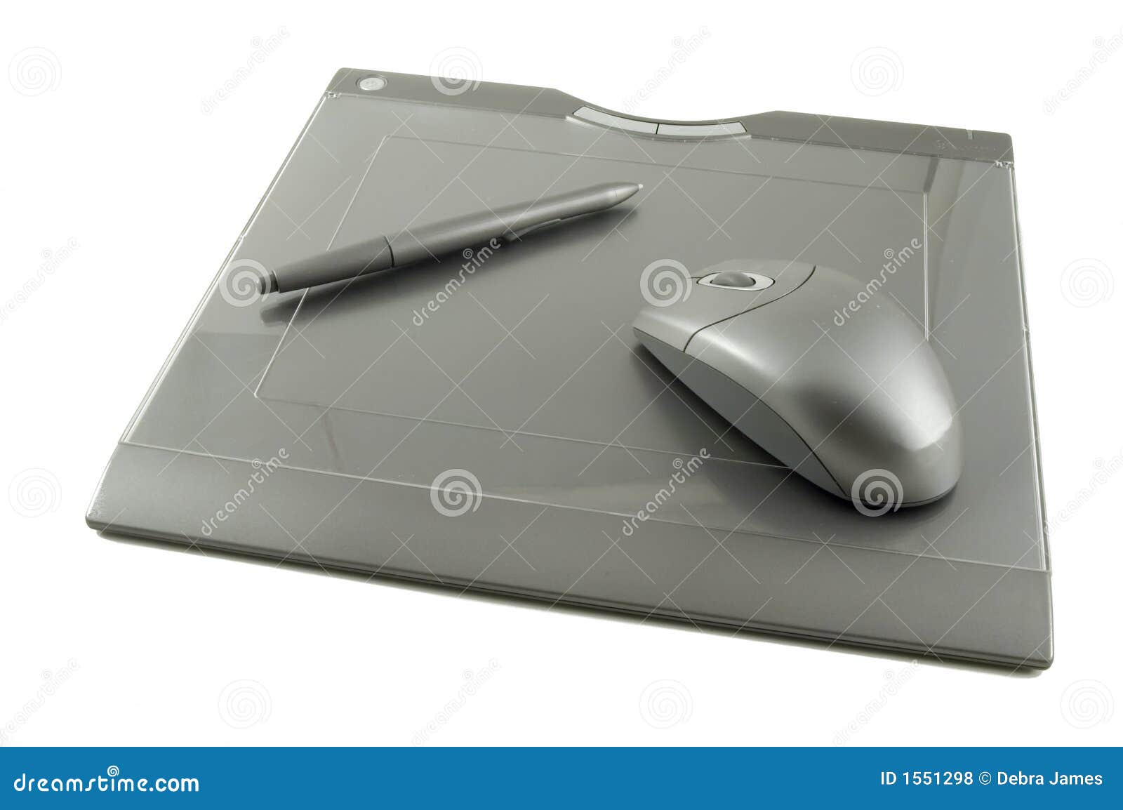 Wireless Graphics Tablet with Stylus and Mouse Stock Photo - Image of ...