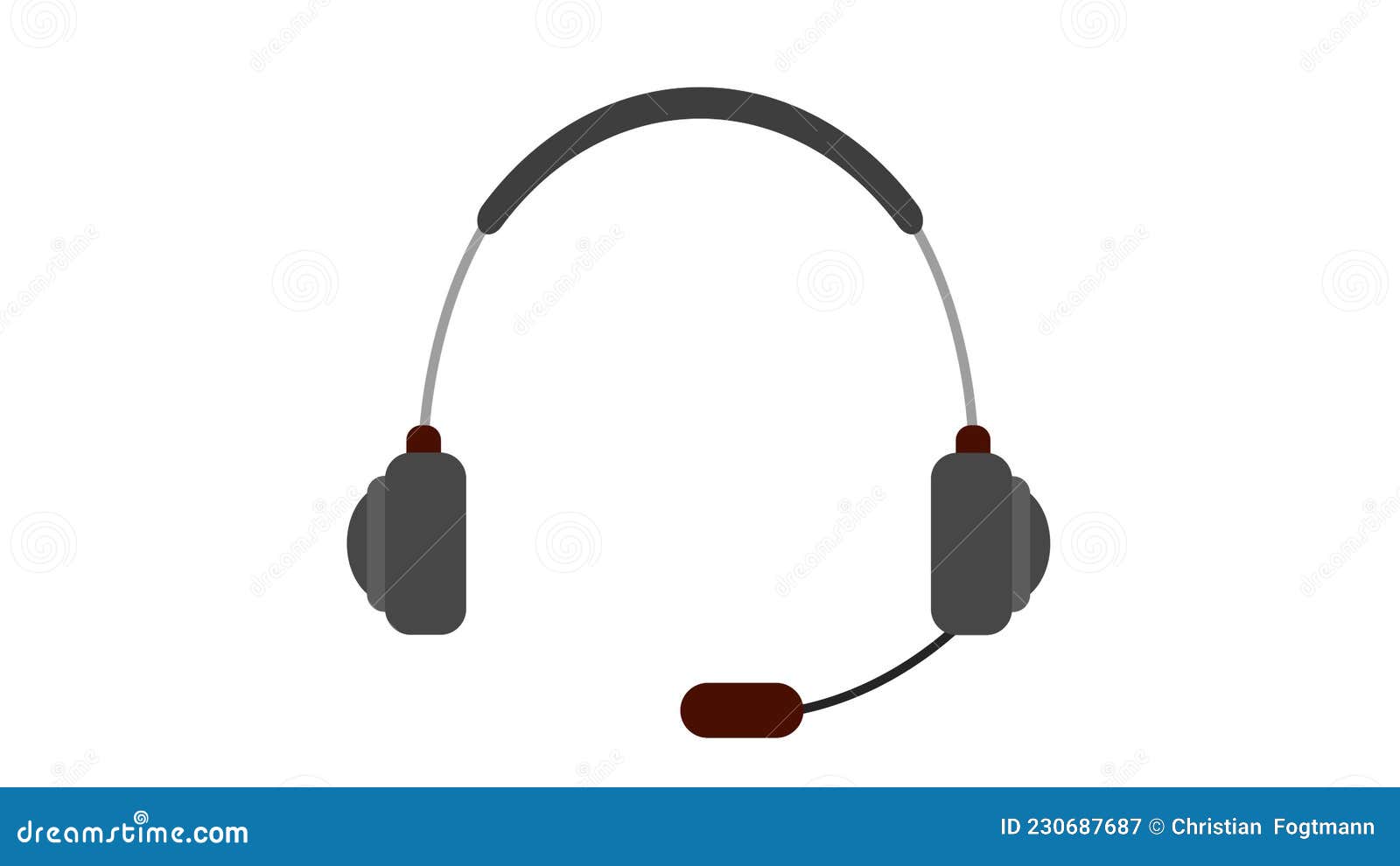 Wireless Headphones with Microphone Playing Music Seamless Loop ...