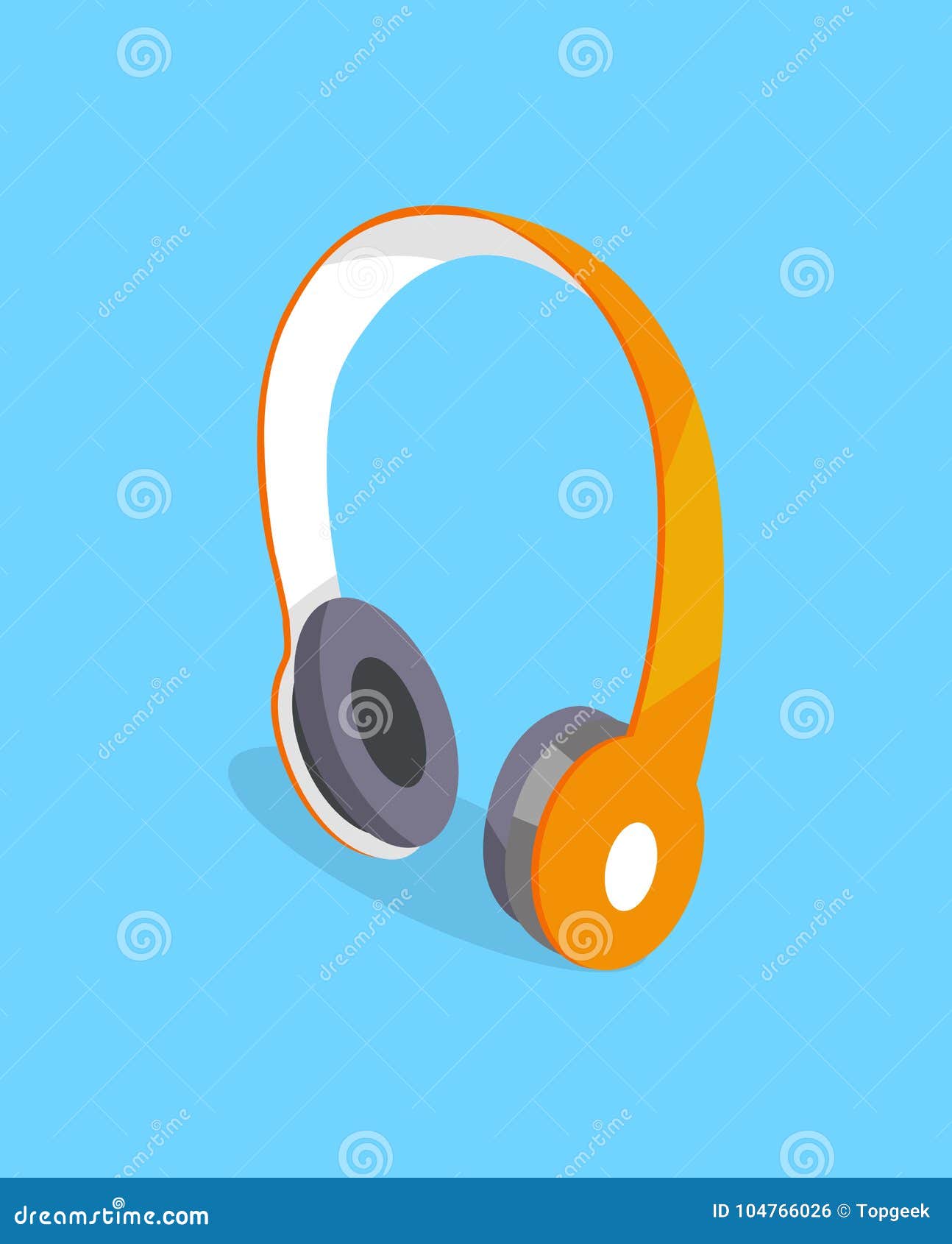 Wireless Headphones Vector Three Dimensional Icon Stock Vector ...