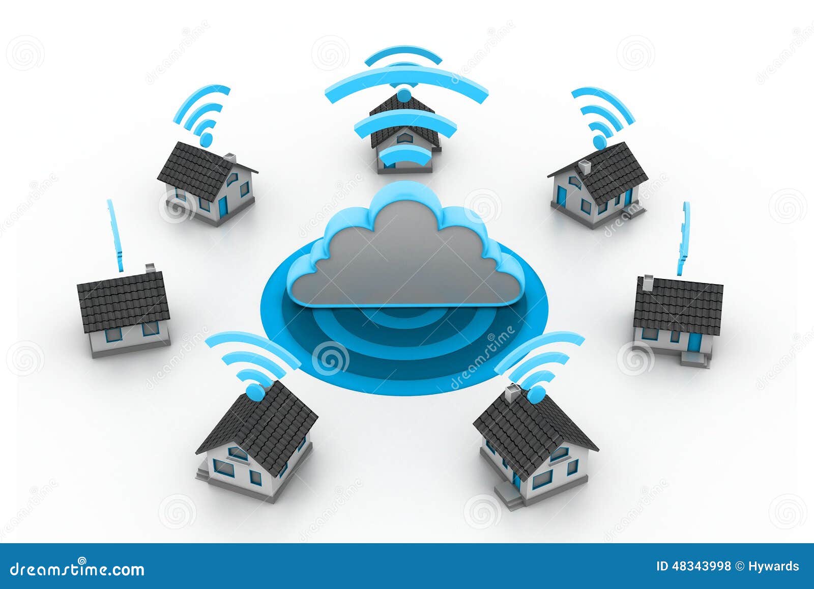 Wireless Home connection stock illustration. Illustration of business ...