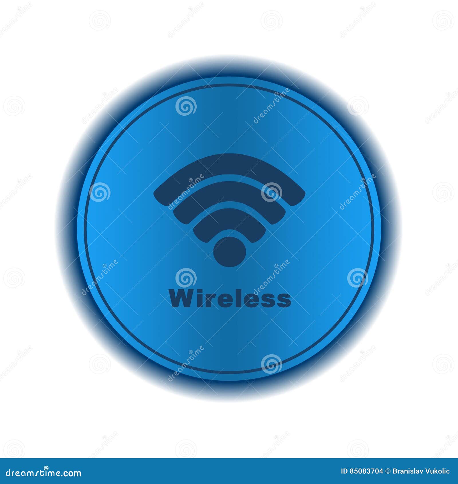 Wireless Icon, Sign, Illustration Stock Illustration - Illustration of ...
