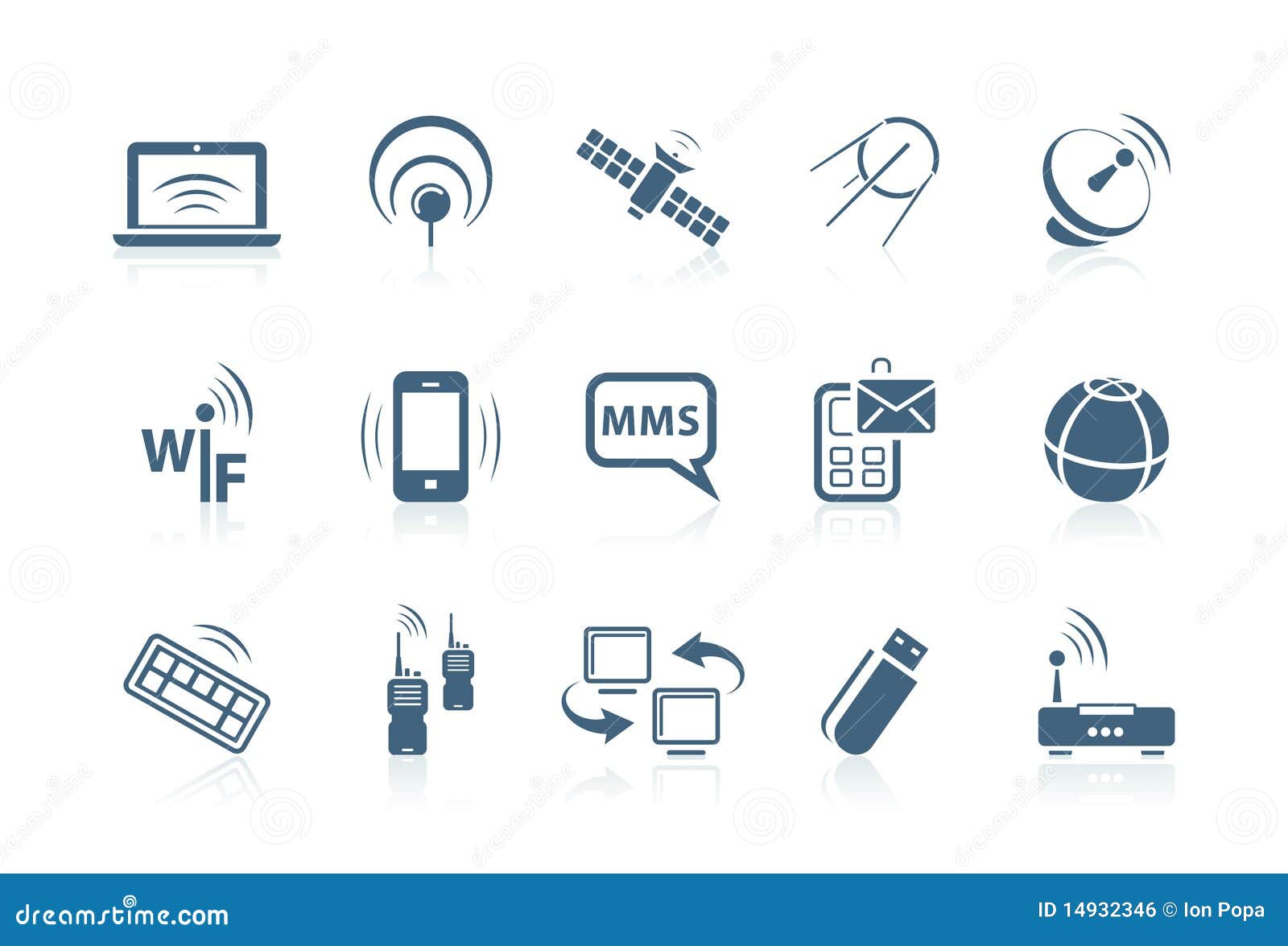 Wireless icons stock vector. Illustration of graphic - 14932346