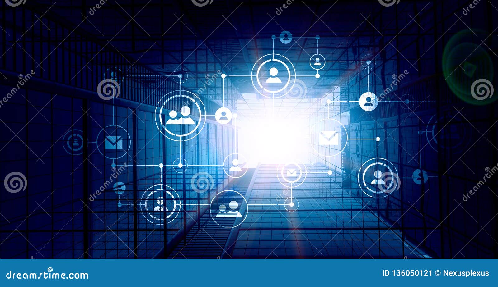 Wireless Interaction and Connection. Mixed Media Stock Image - Image of ...